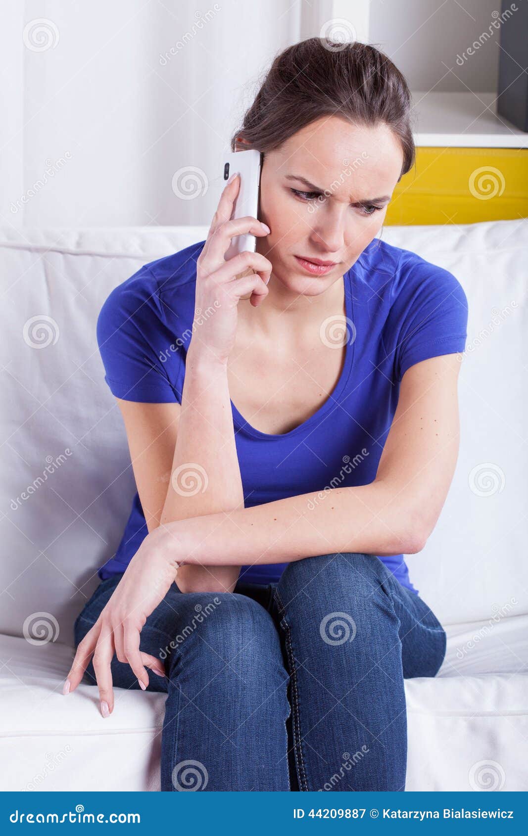 Woman during Mobile Phone Call Stock Image - Image of modern, phone ...