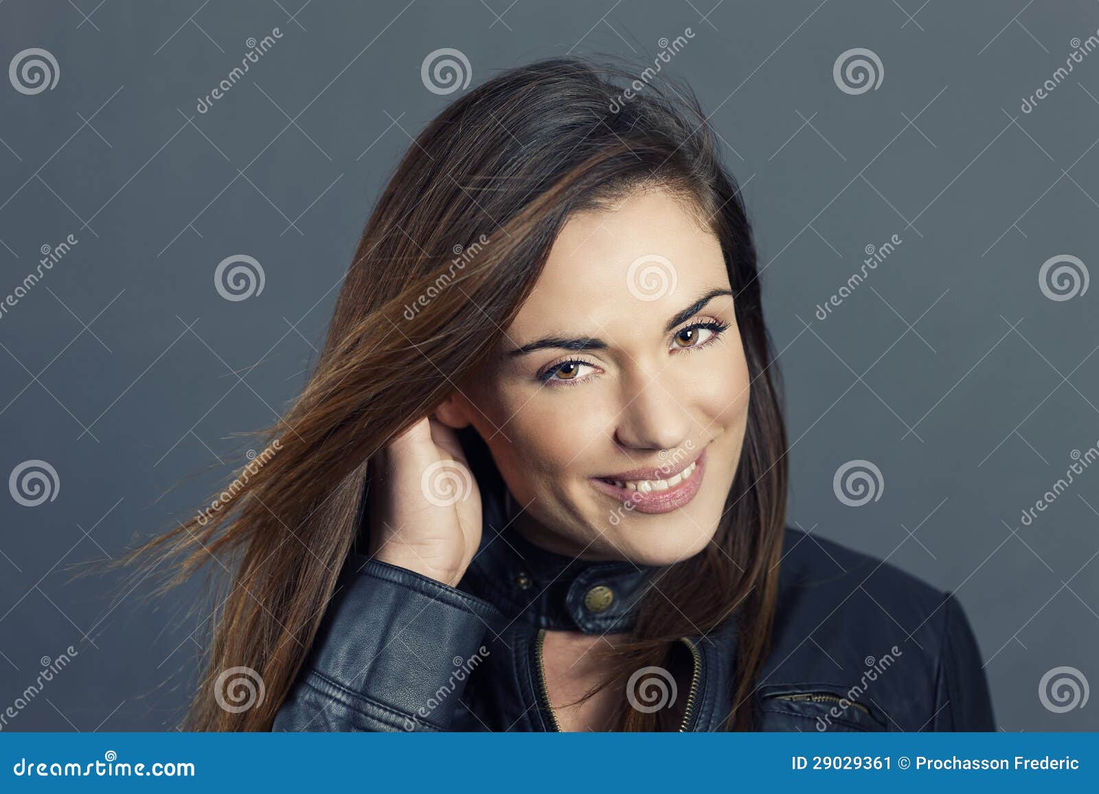 Woman Model with Hand in Hair Stock Image - Image of fashion, health ...