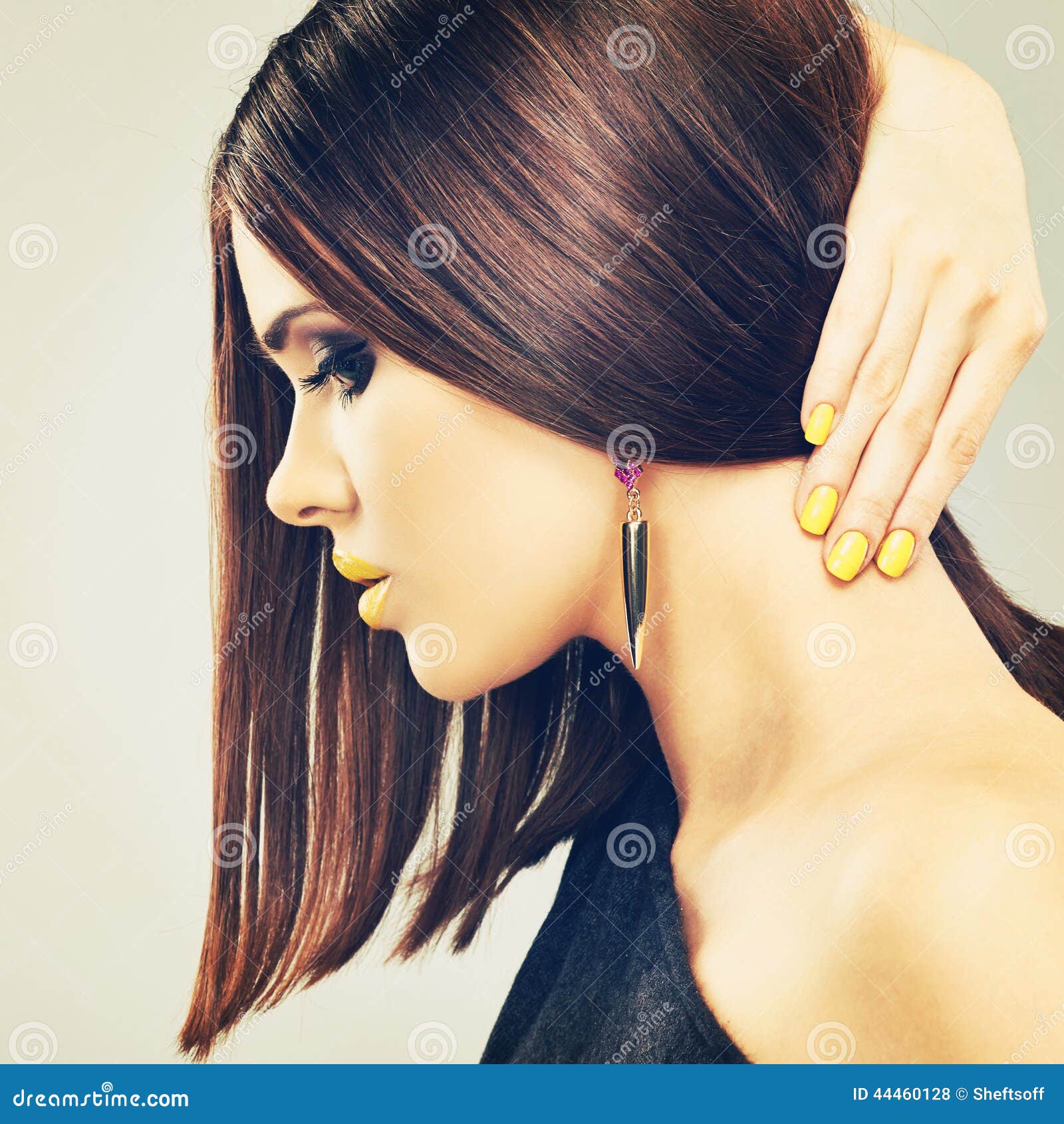 Woman Model with Long Hair. Stock Photo - Image of skin, studio: 44460128