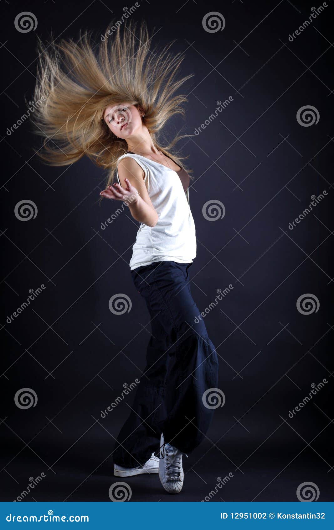 Woman Modern Dancer in Action Stock Photo - Image of european, blondie ...