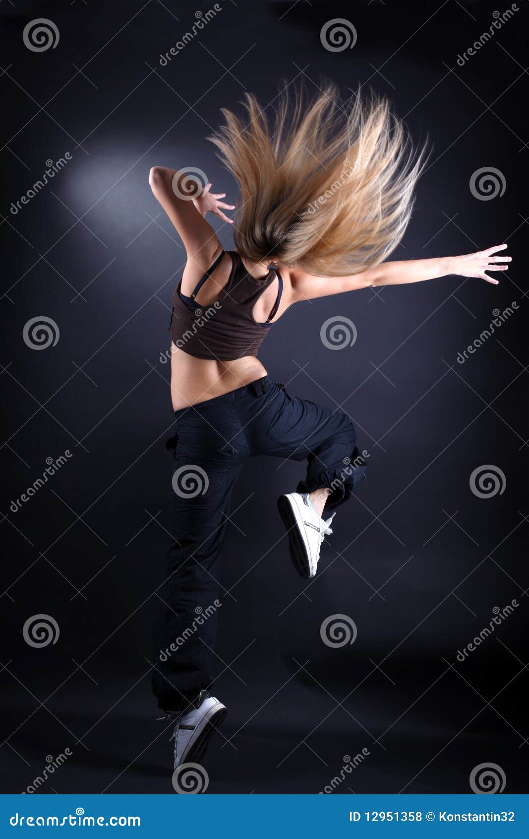 Woman Modern Dancer in Action Stock Photo - Image of casual, isolated ...