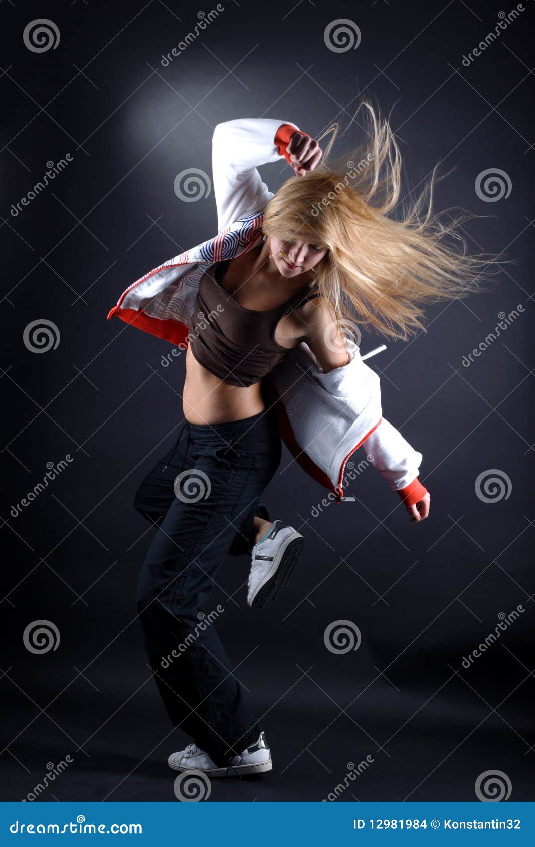 Woman Modern Dancer in Action Stock Photo - Image of modern, adult ...