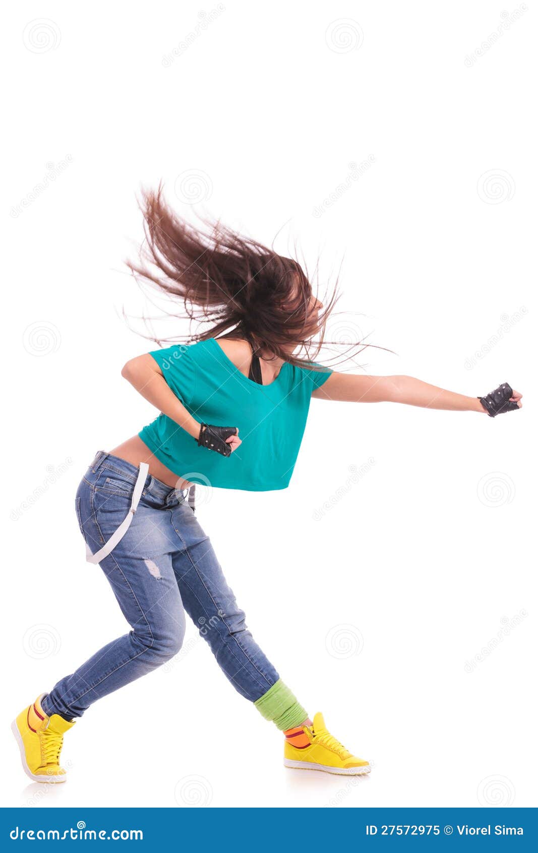 Woman Modern Dancer Punching Stock Image - Image of fitness, female ...