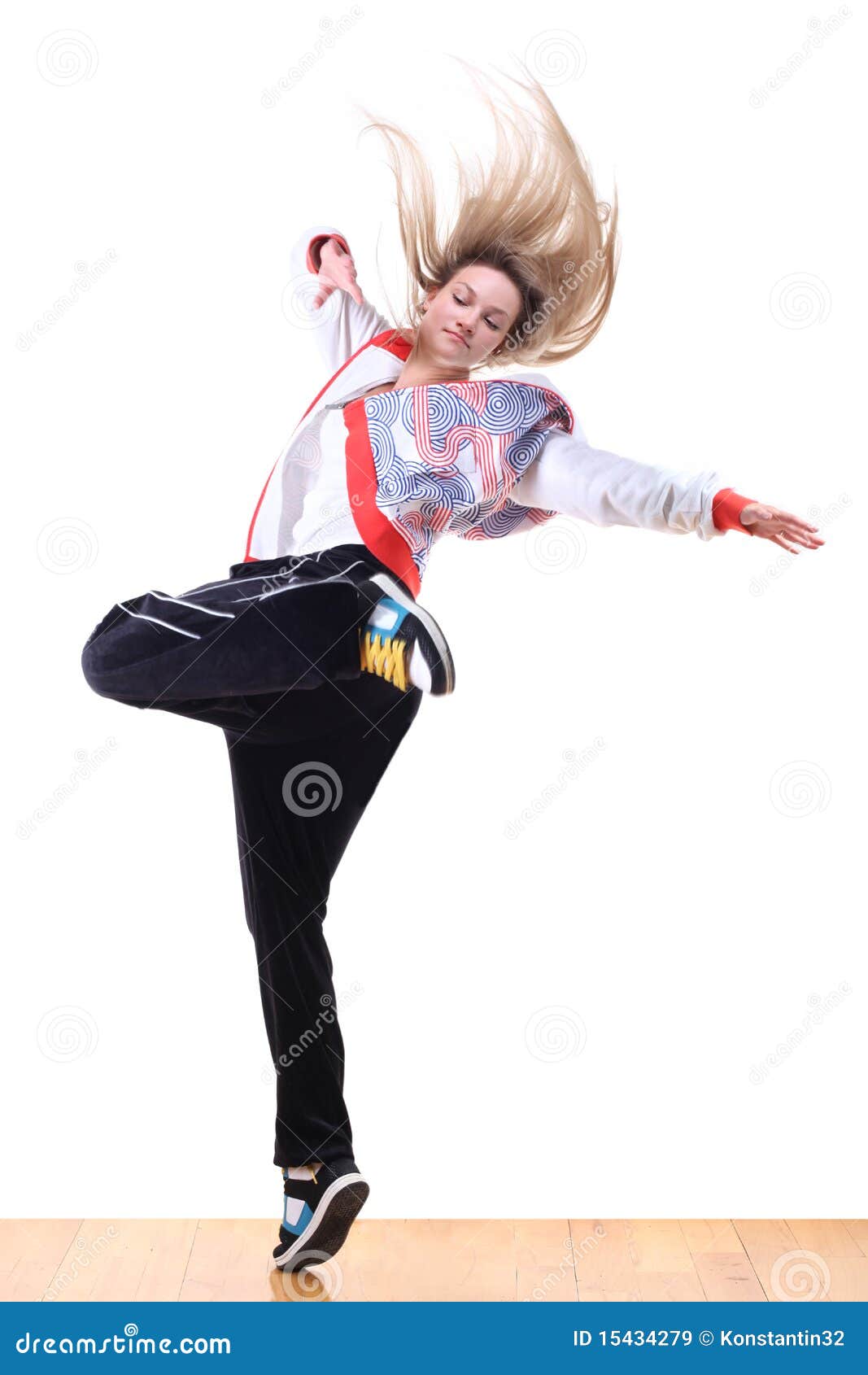 Woman modern sport dancer stock image. Image of balance - 15434279