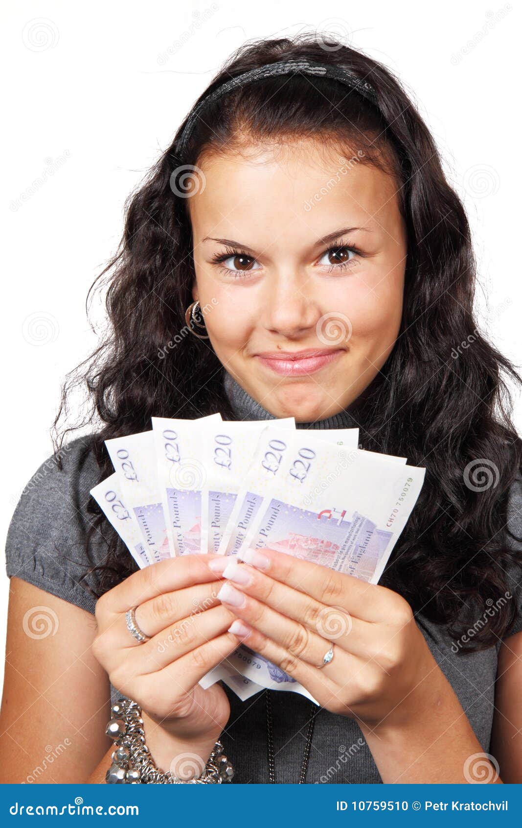 Woman with money fan editorial image. Image of holding - 10759510