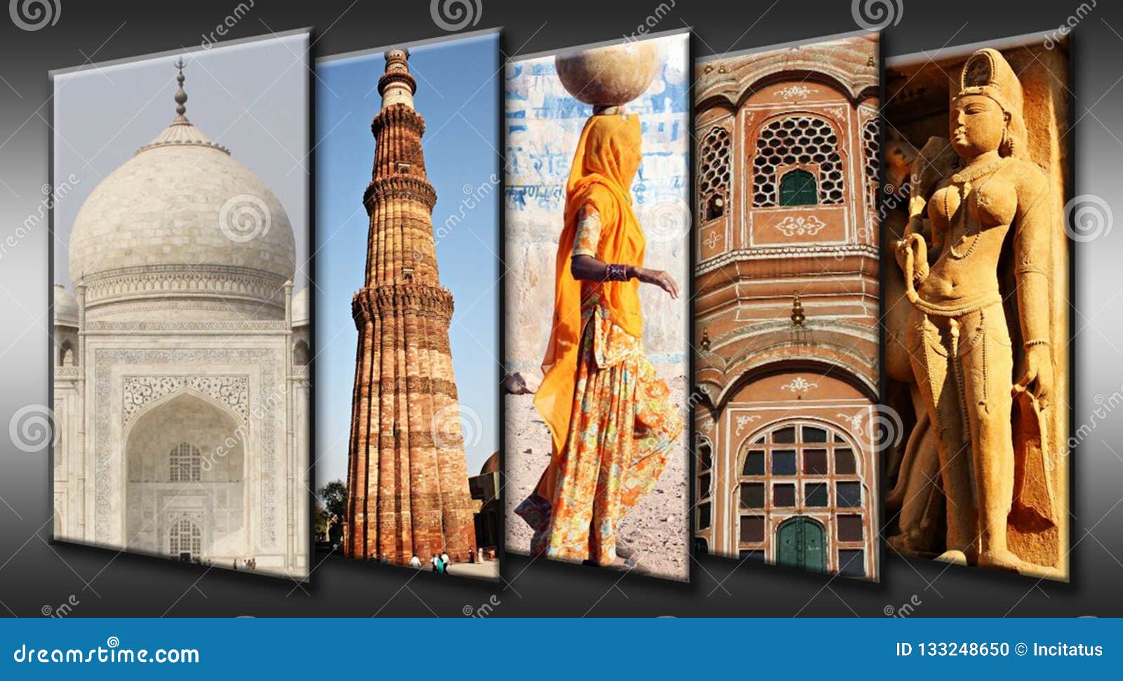 COLLAGE of INDIA stock photo. Image of traditional, palace - 133248650