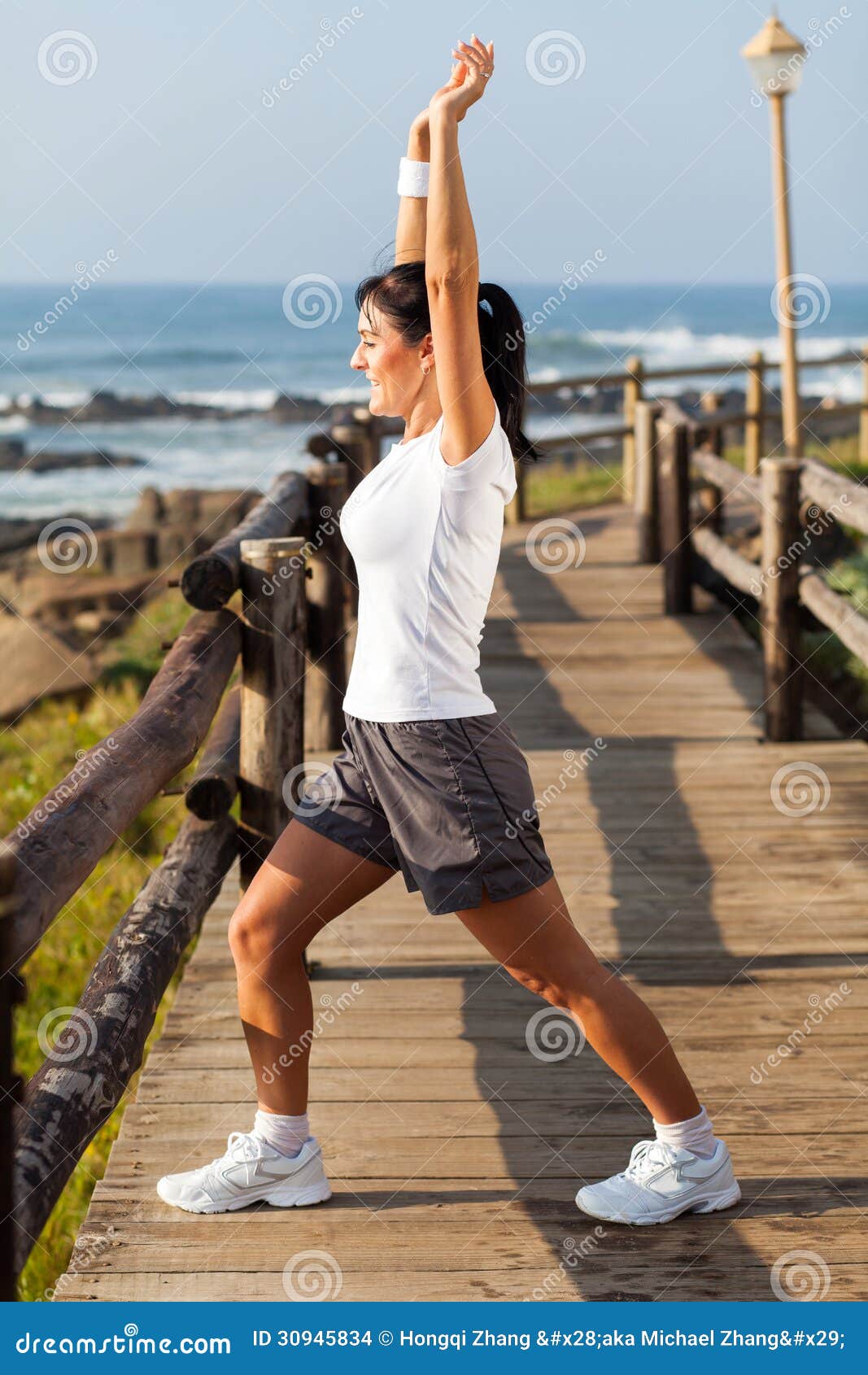 Woman morning exercise stock photo. Image of healthy - 30945834