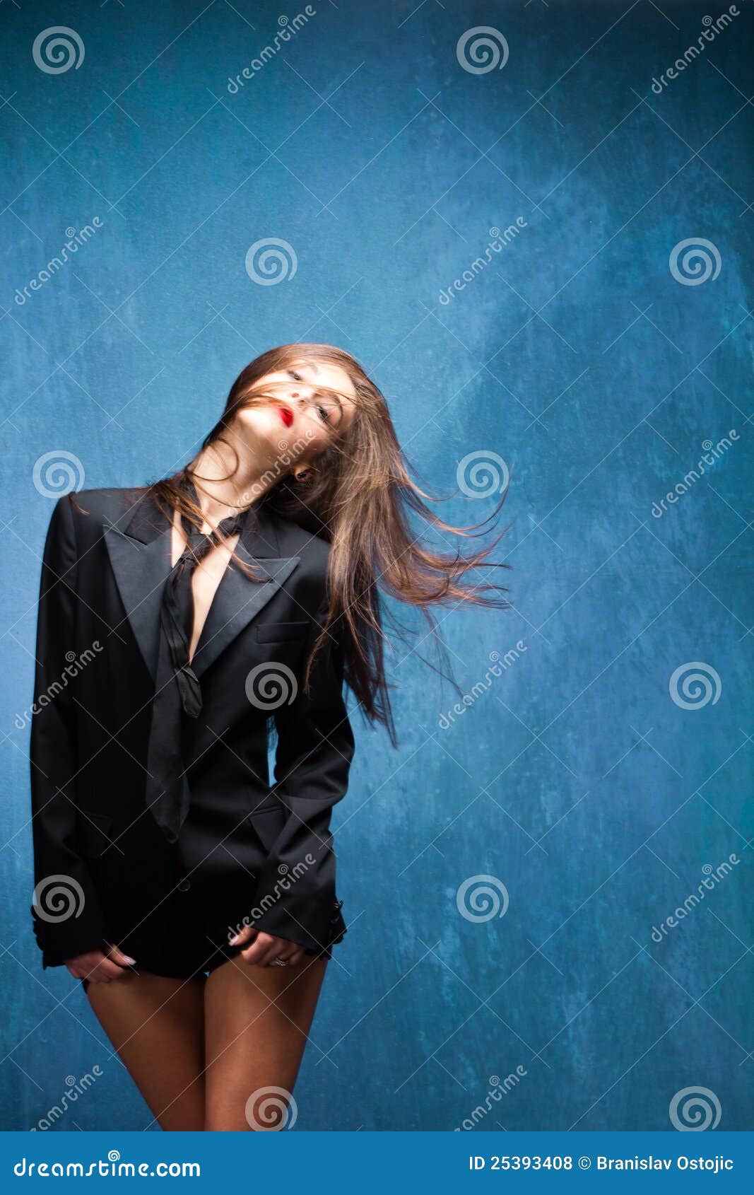 Woman in motion stock photo. Image of motion, blue, brunette - 25393408