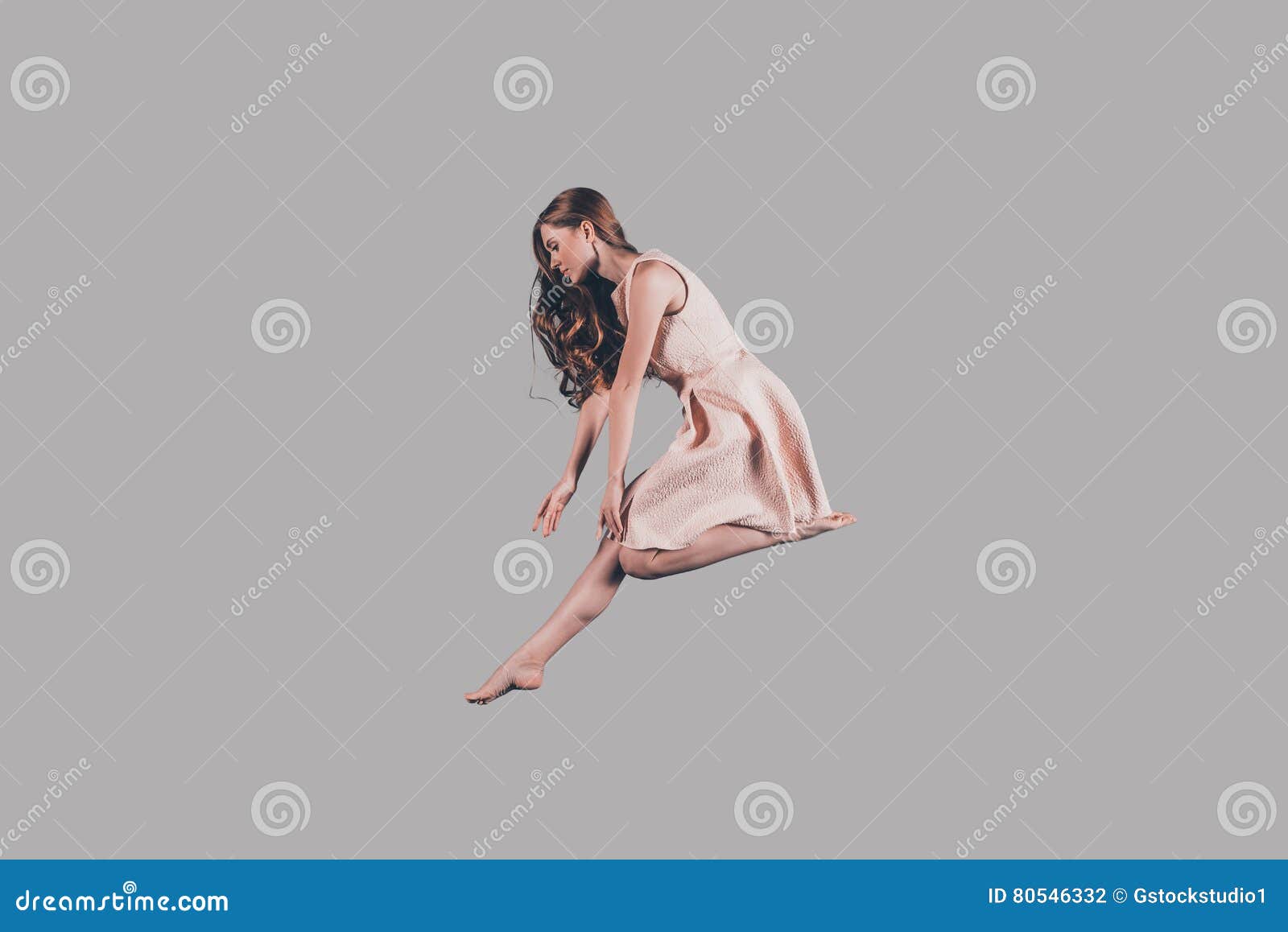 Woman in motion. stock photo. Image of human, long, motion - 80546332
