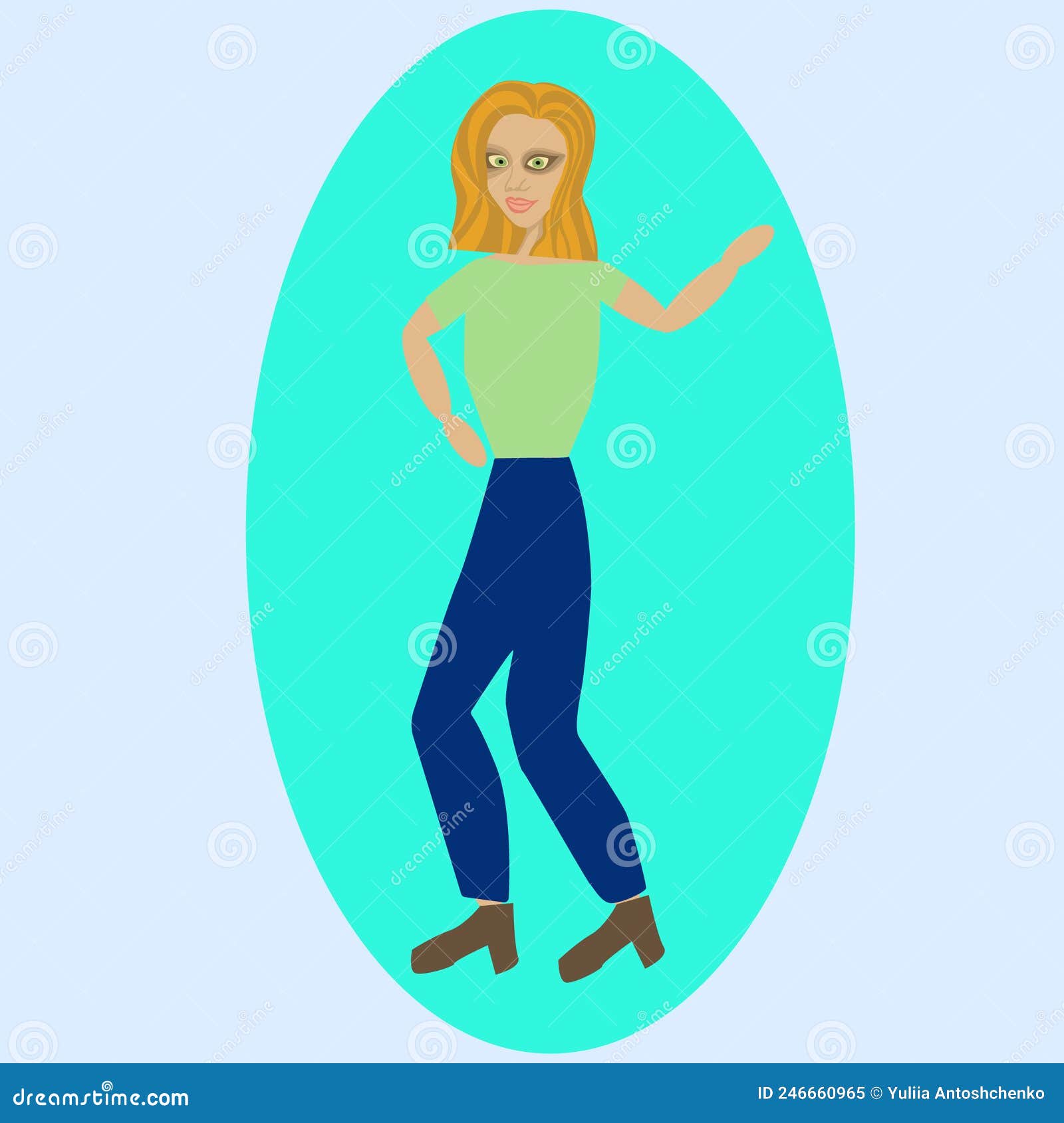 Woman in motion. stock vector. Illustration of design - 246660965