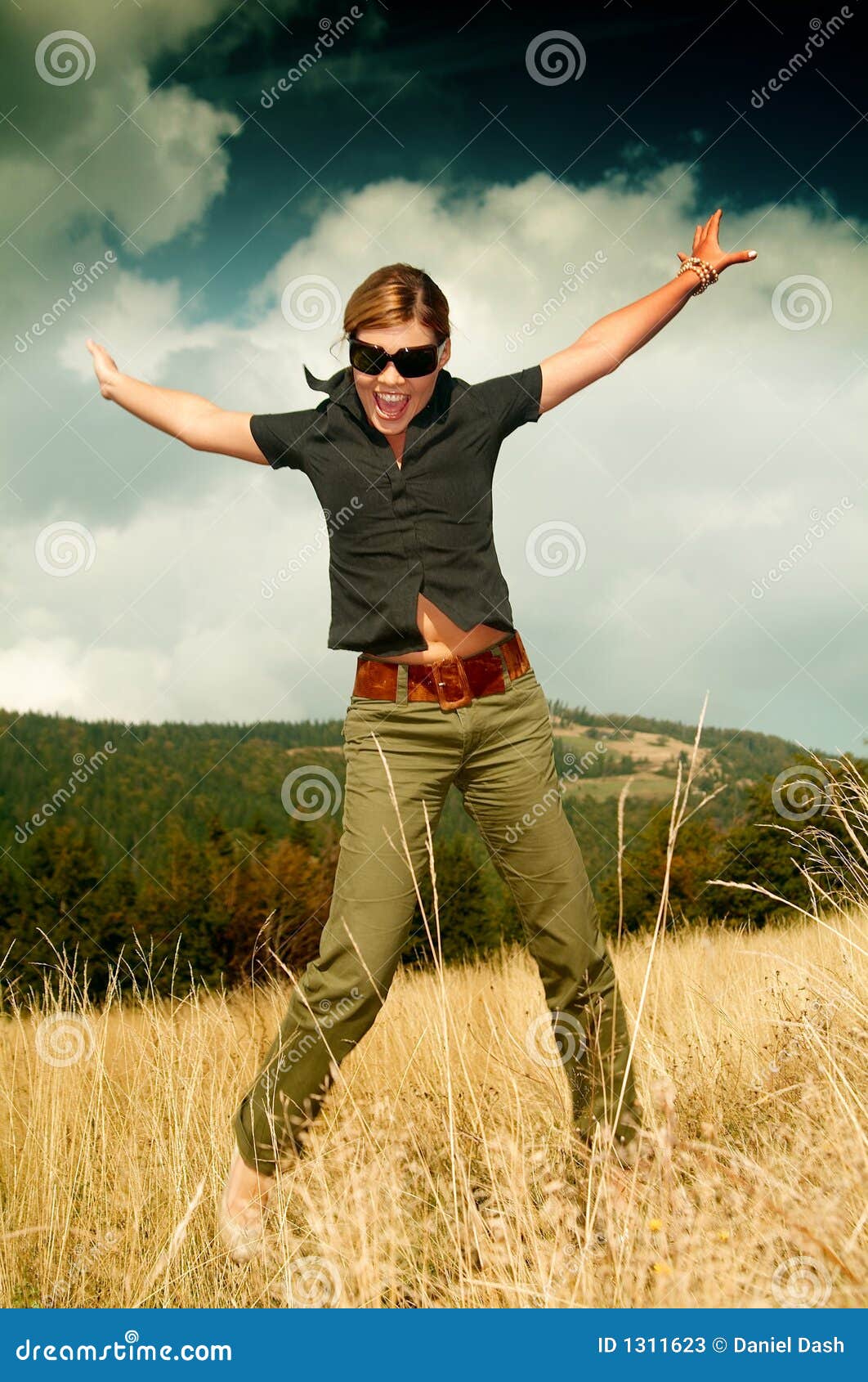 Woman and Mouintain Outdoors Stock Image - Image of lady, mountains ...