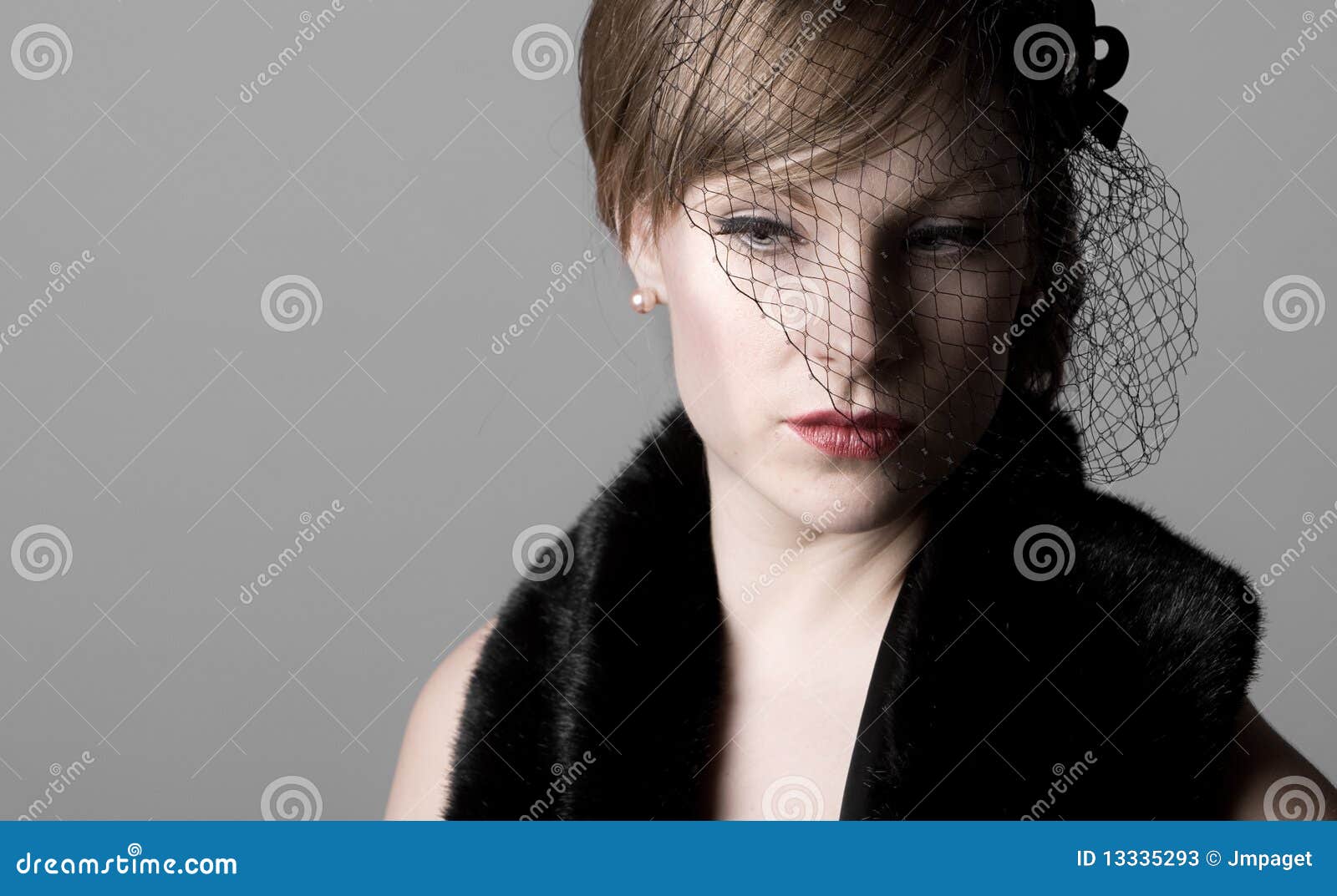 Woman in Mourning stock image. Image of fashionable, face - 13335293