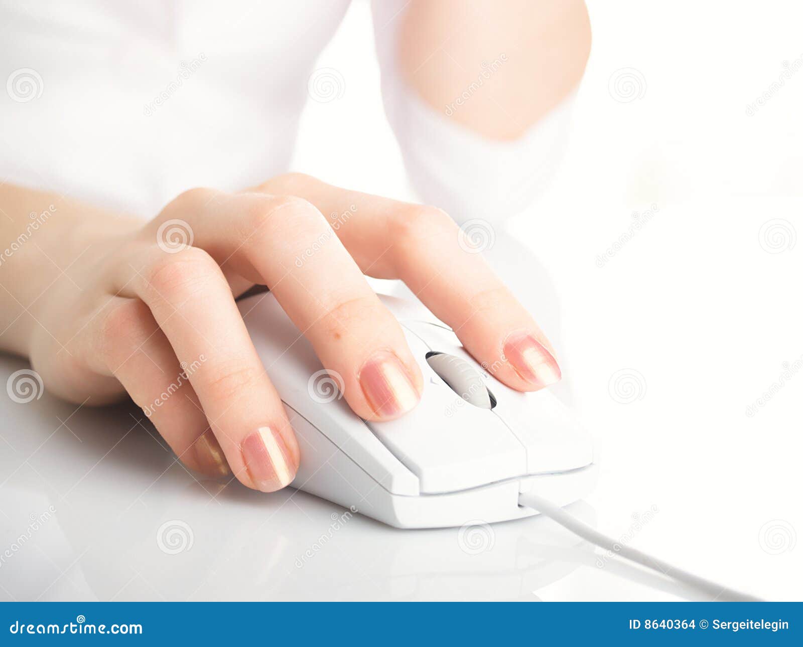 Woman with mouse stock photo. Image of female, woman, email - 8640364
