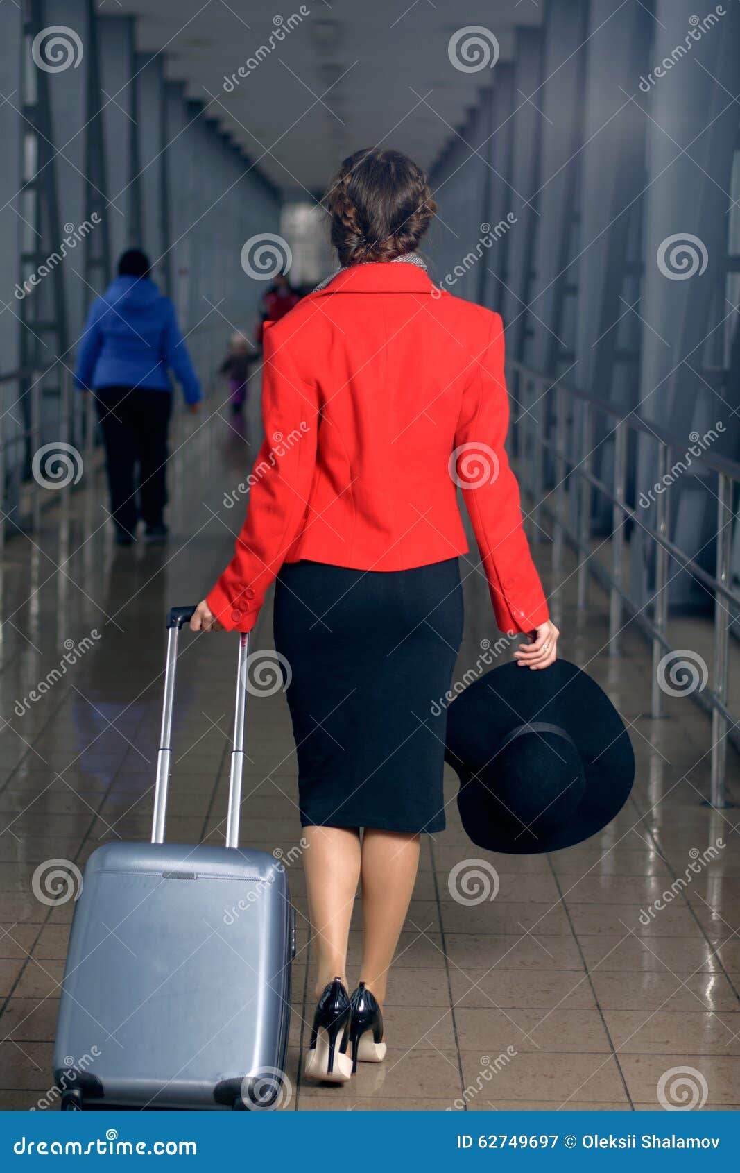 Woman is on the Move with a Suitcase Stock Image - Image of ...