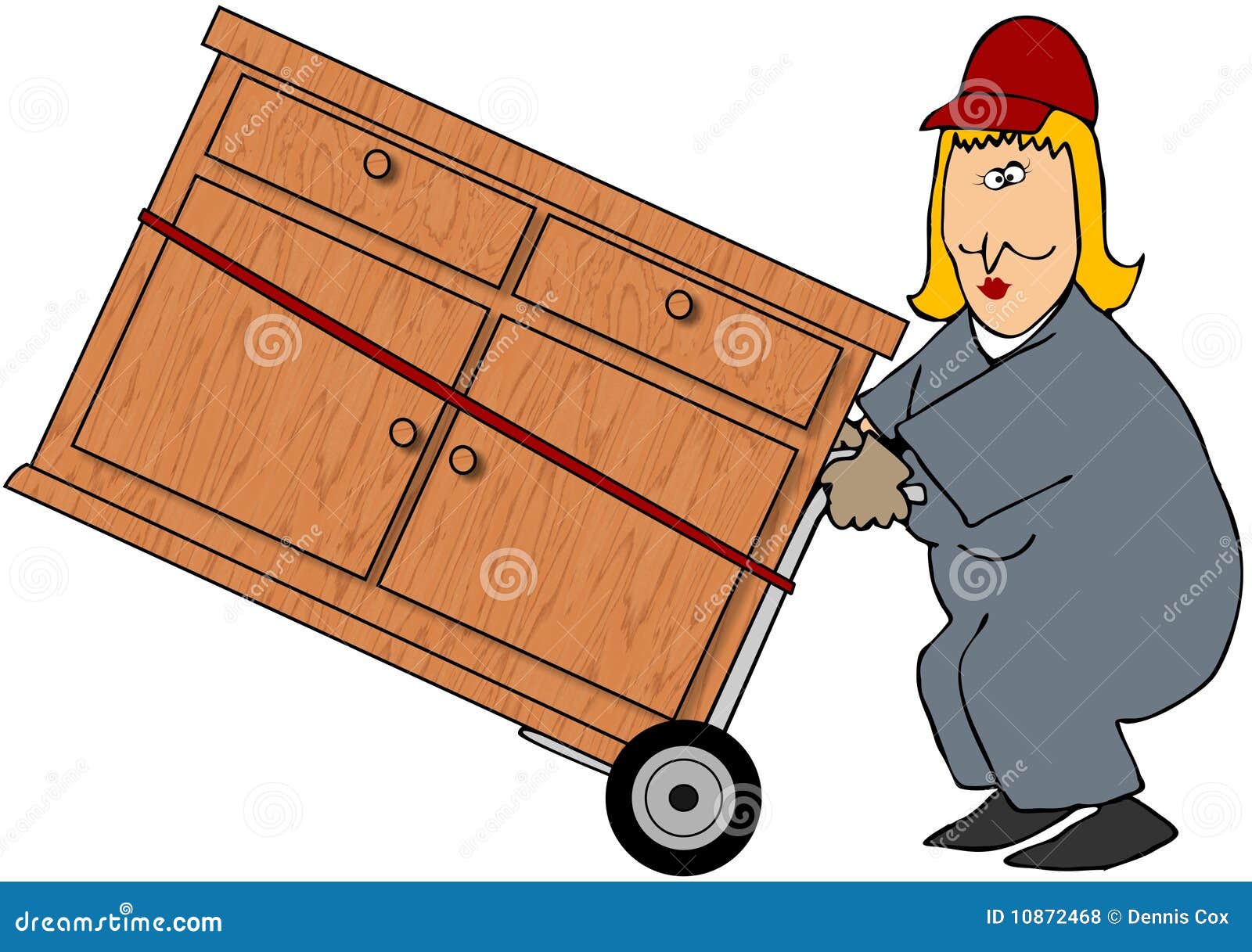 Woman Mover stock illustration. Illustration of cartoon - 10872468