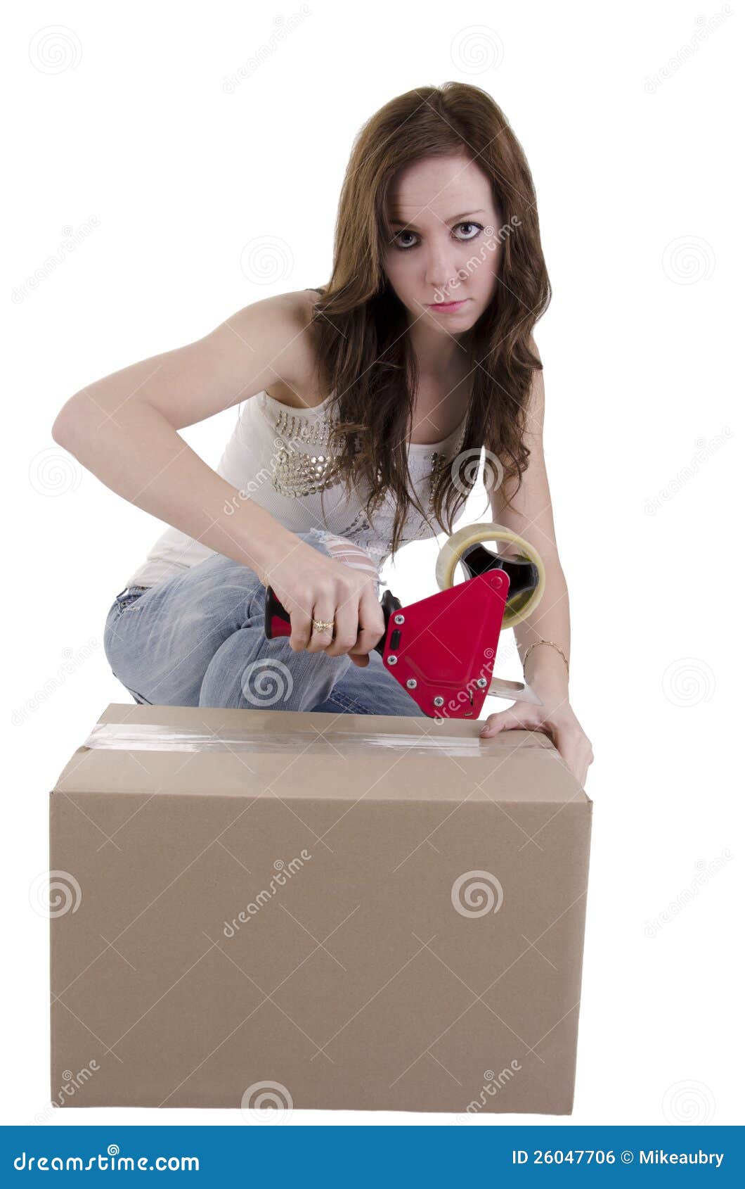 Woman moving stock photo. Image of home, parcel, female - 26047706