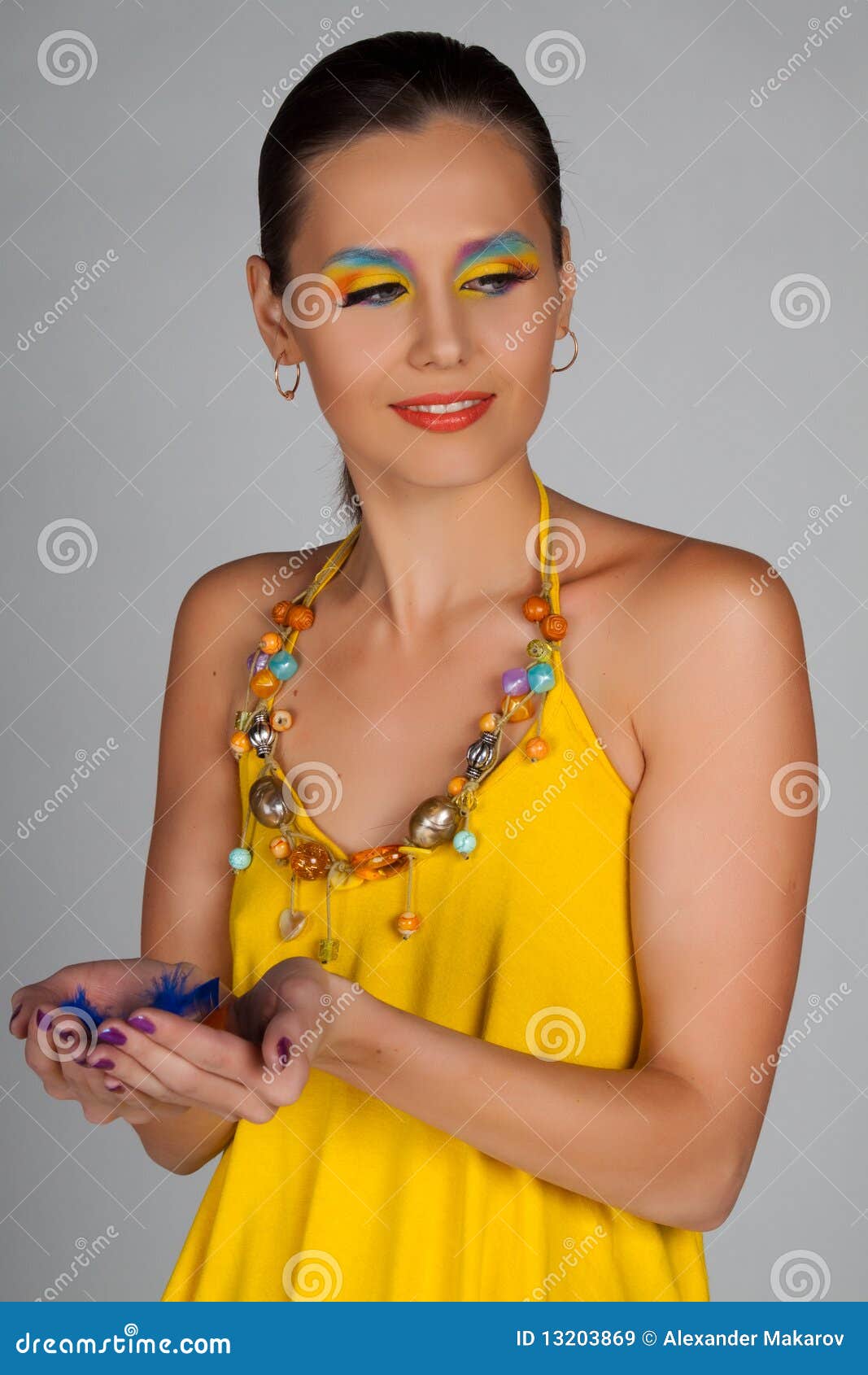 Woman and Multicolored Make-up. Stock Image - Image of girl, makeup ...