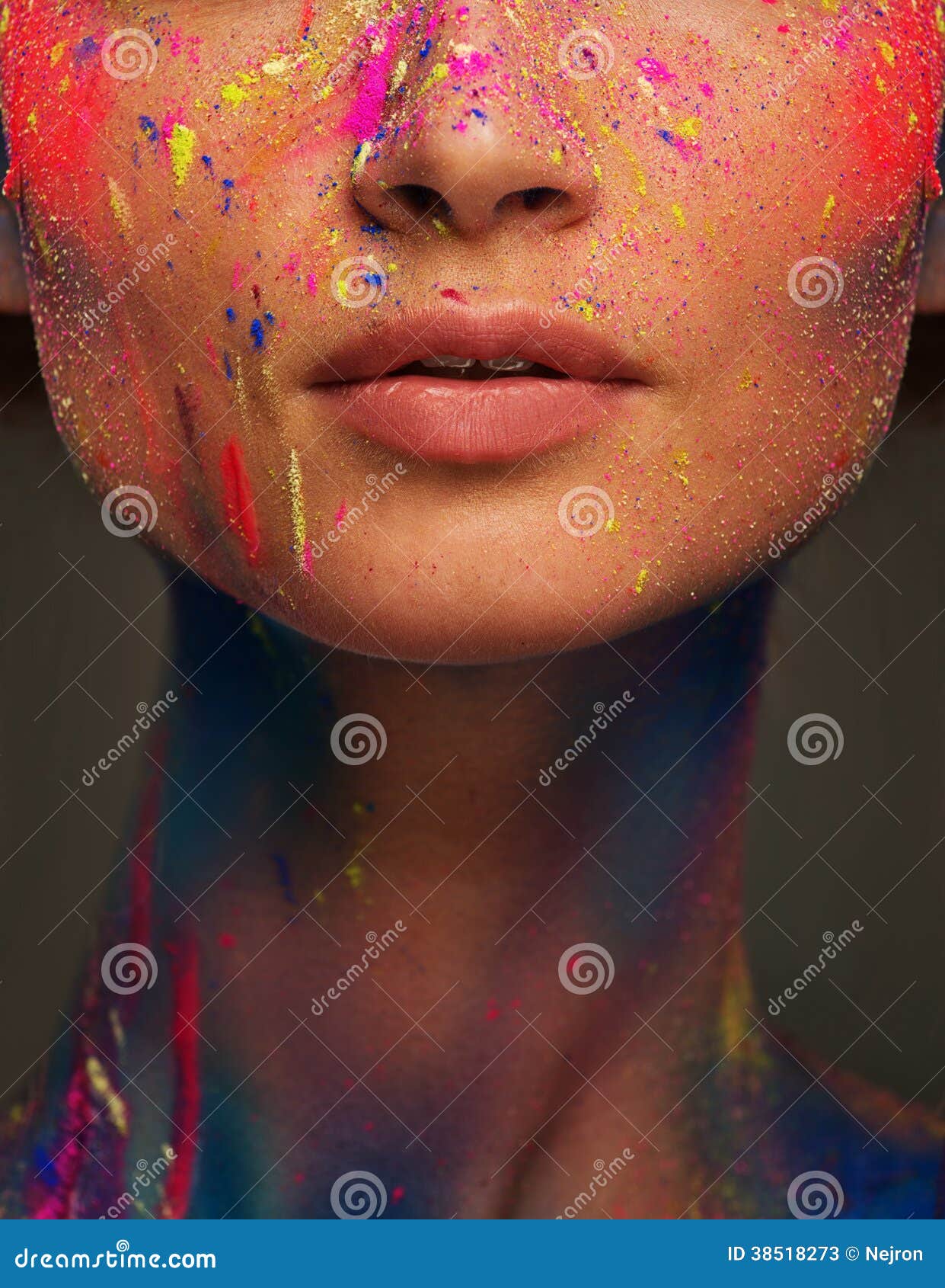 Woman muse with body art stock image. Image of creative - 38518273