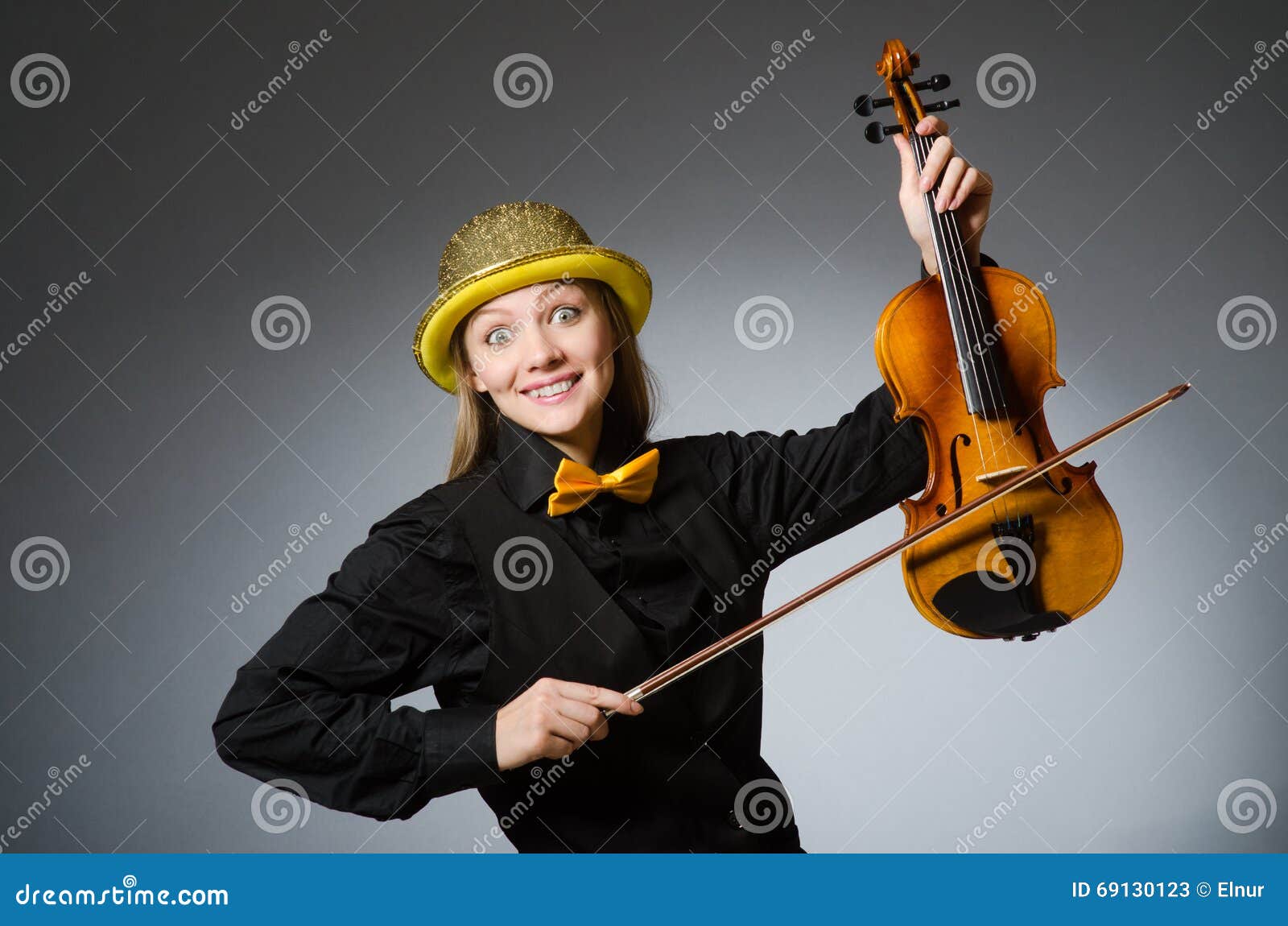 The Woman in Musical Art Concept Stock Image - Image of orchestra ...