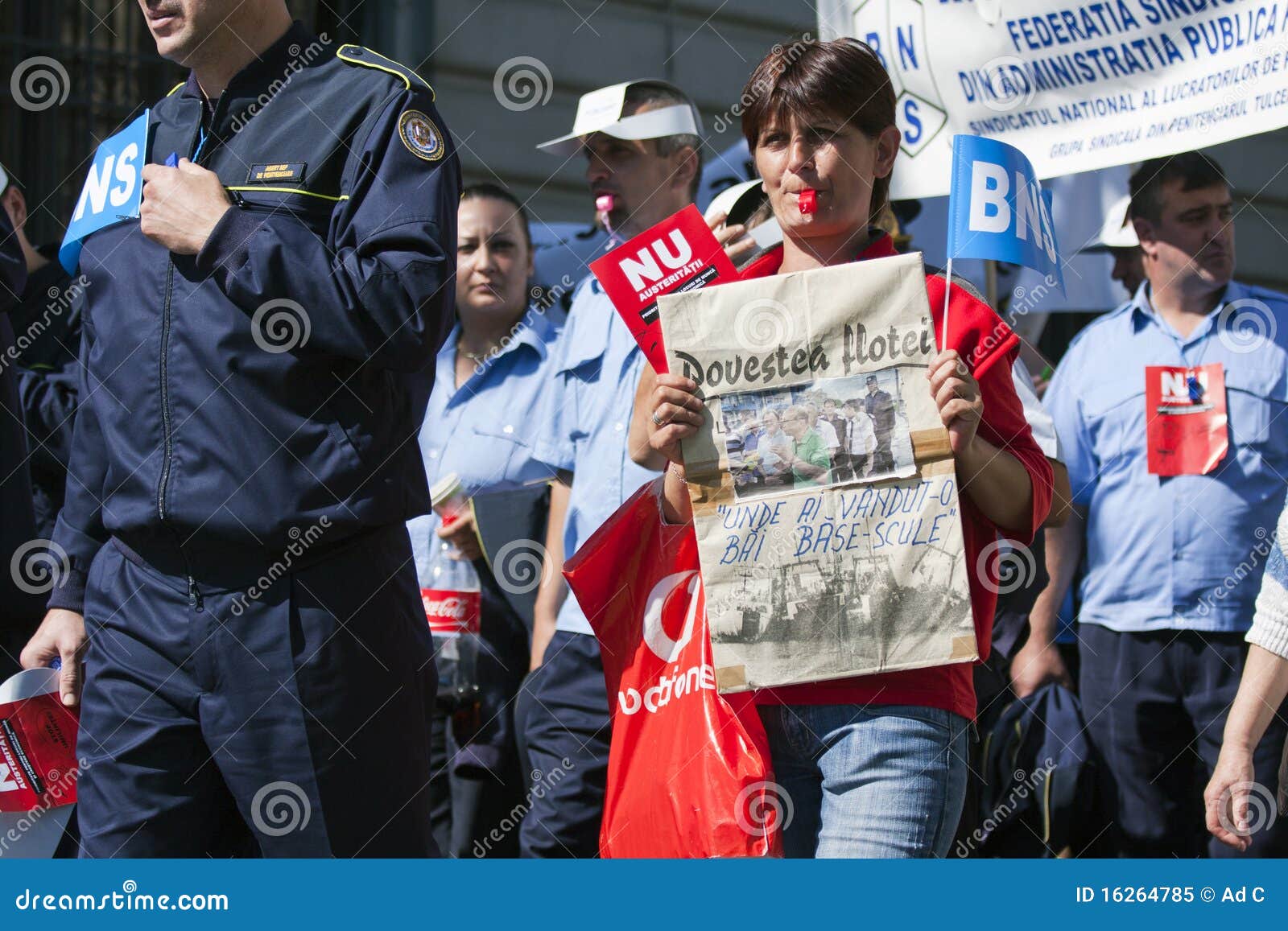 Woman at the National Unit Wage Protest Editorial Image - Image of unit ...
