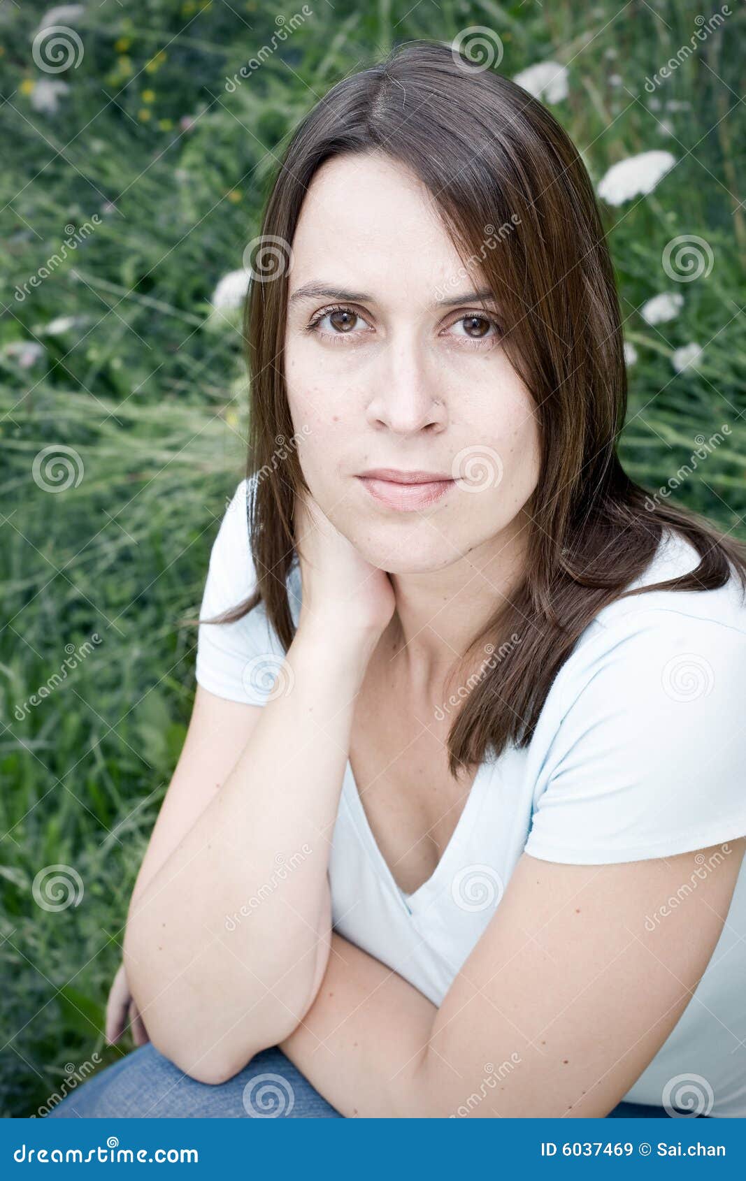 Woman in Natural Surroundings Stock Image - Image of earrings, face ...