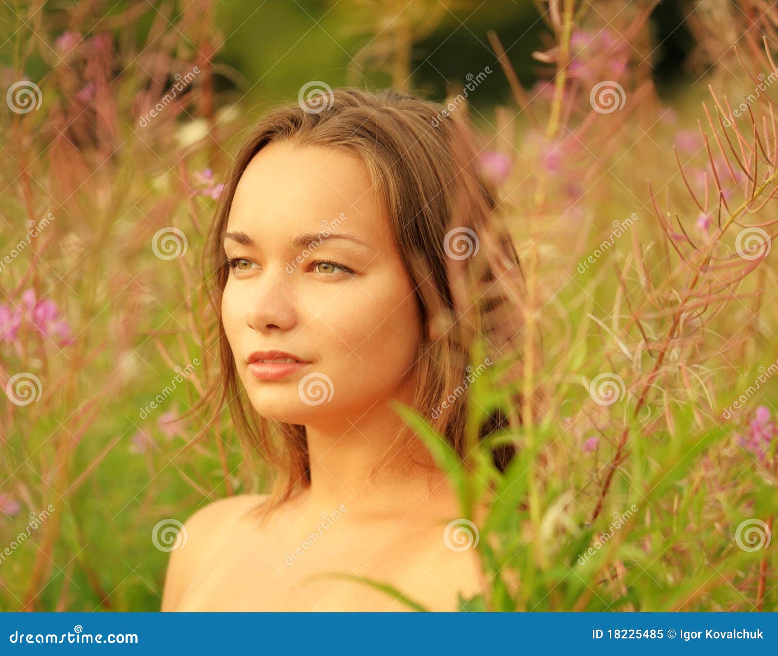 Woman in nature stock image. Image of human, natural - 18225485