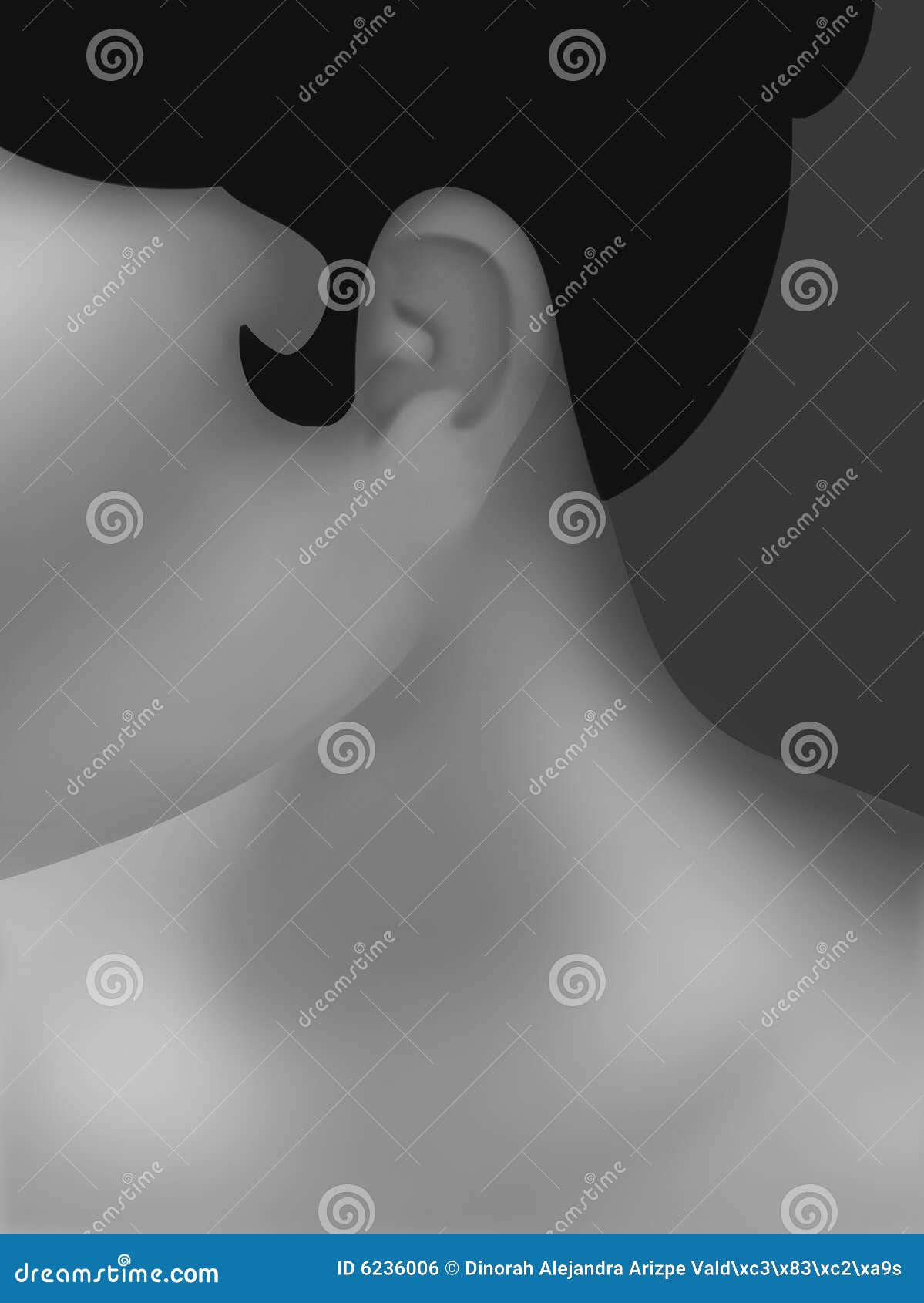 Woman Neck Illustration Royalty-Free Cartoon | CartoonDealer.com #6236006