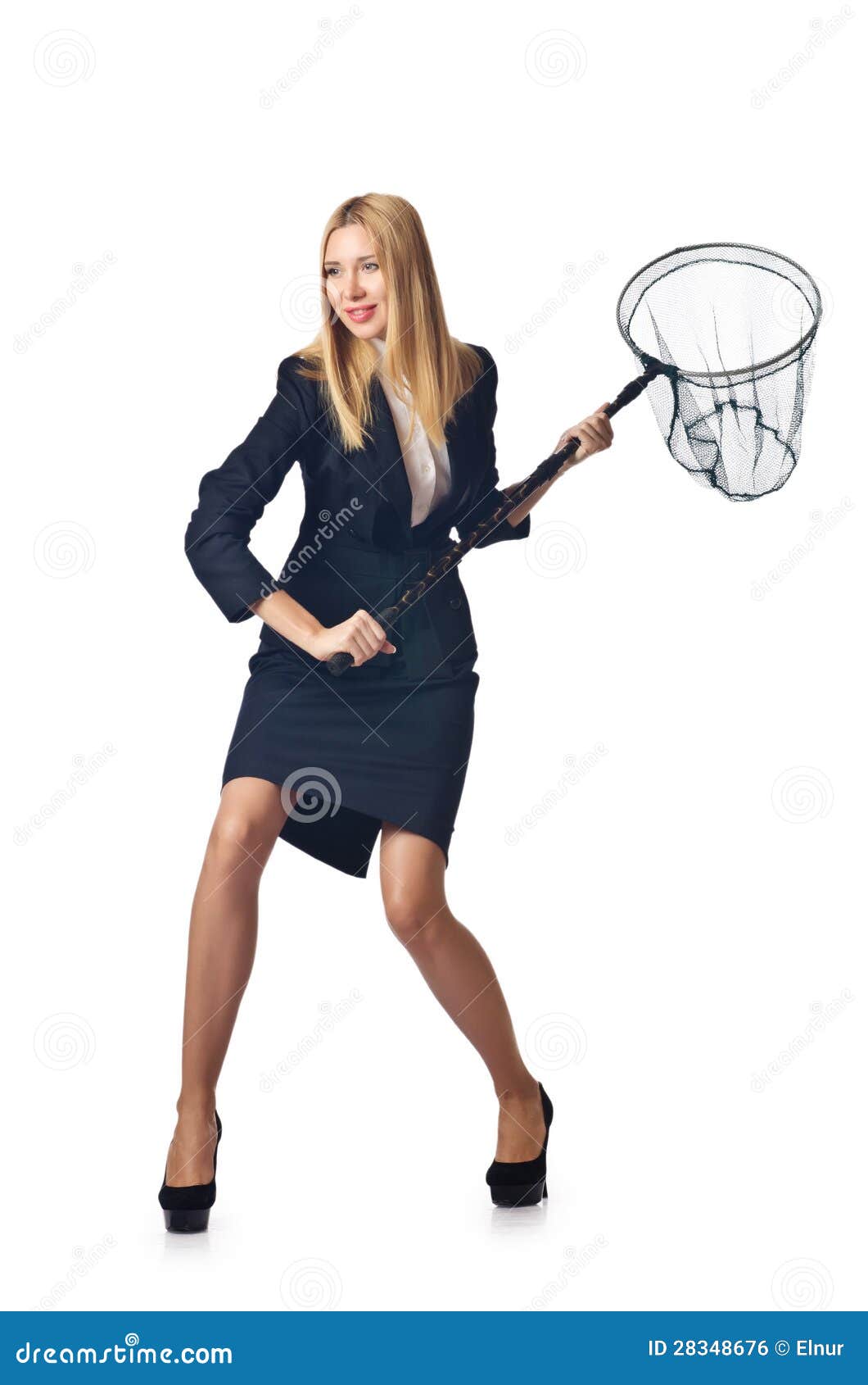 Woman with net stock photo. Image of hand, color, businesswoman - 28348676