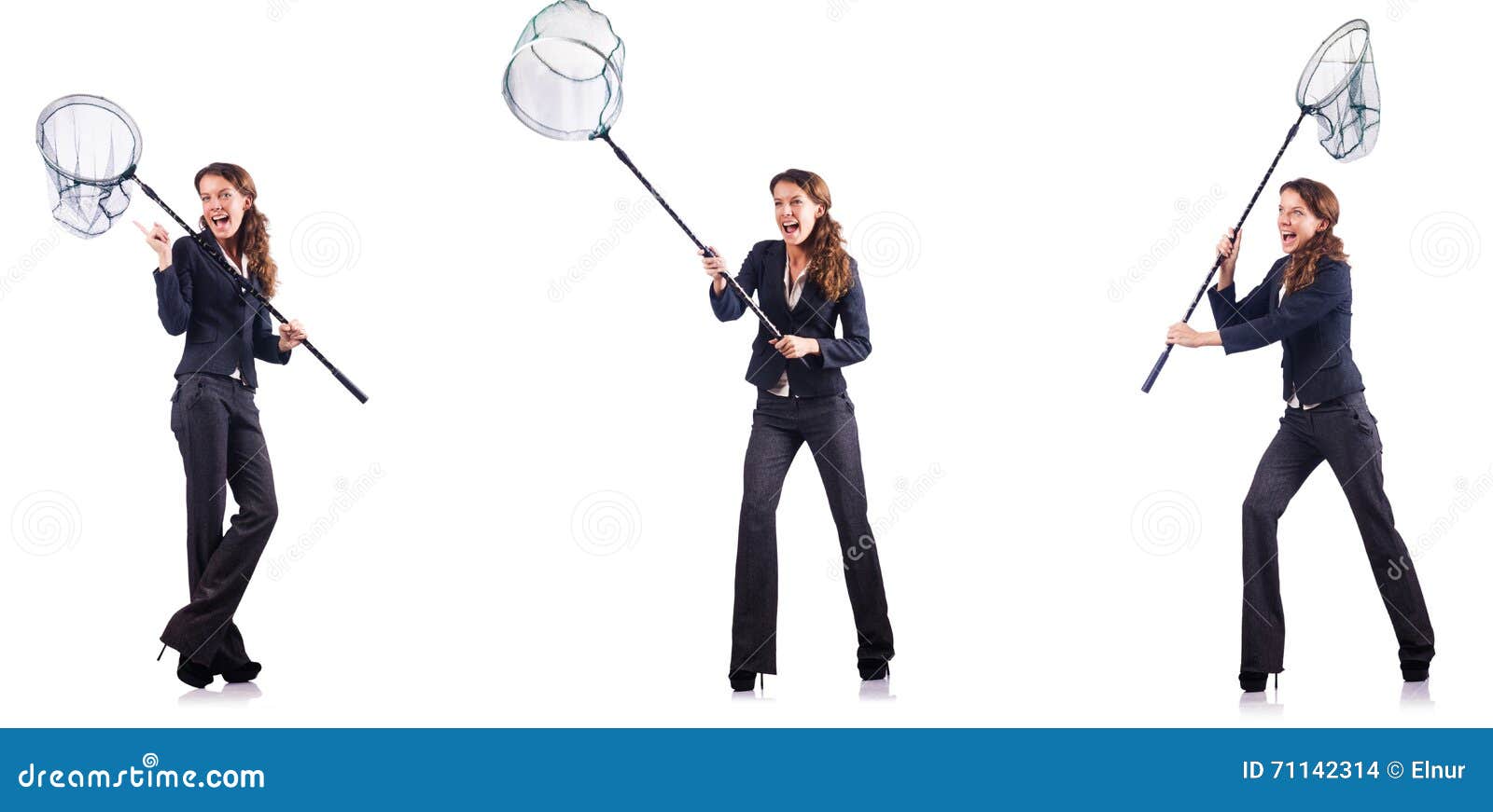 The woman with net stock photo. Image of black, empty - 71142314