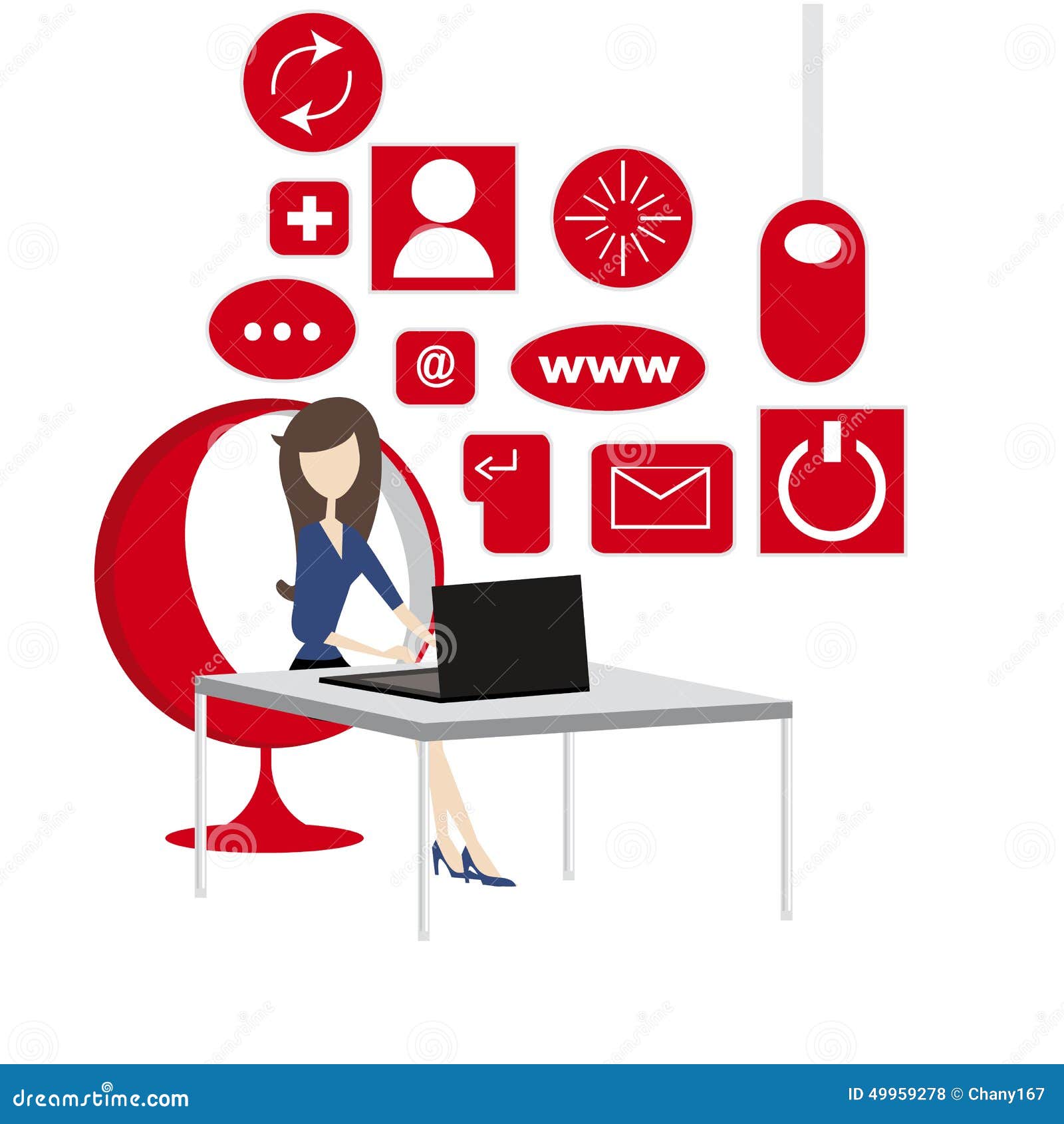 Woman network stock vector. Illustration of abstract - 49959278