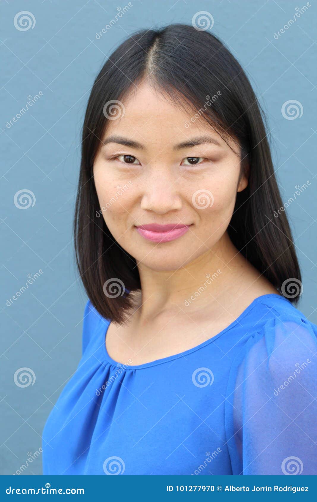 Woman with Neutral Expression Closeup Stock Photo - Image of closeup ...