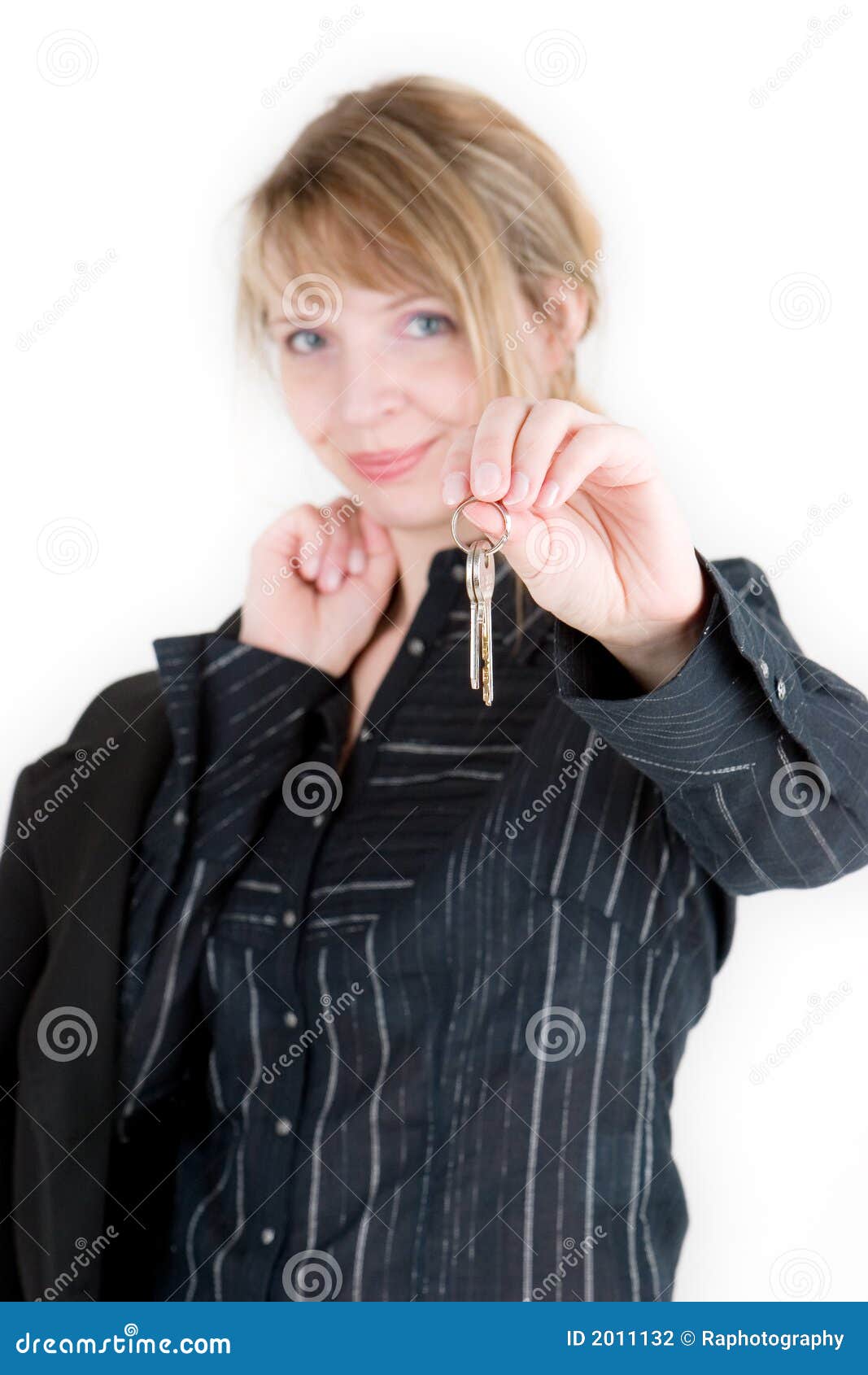 A woman with new keys stock photo. Image of success, smile - 2011132