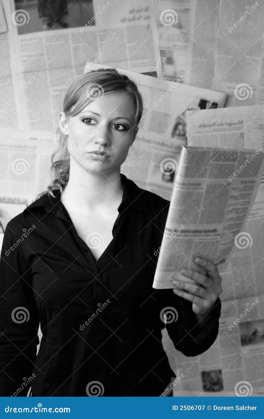Woman With Newspaper Picture. Image: 2506707