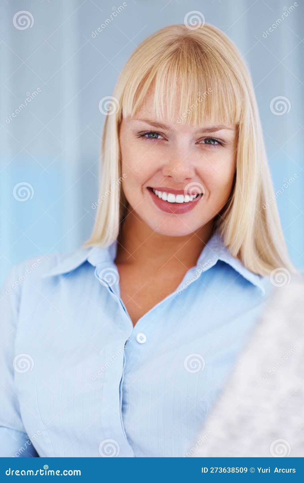 Woman with Newspaper. Portrait of Happy Business Woman Holding ... Woman with Newspaper. Portrait of Happy Business Woman Holding ...