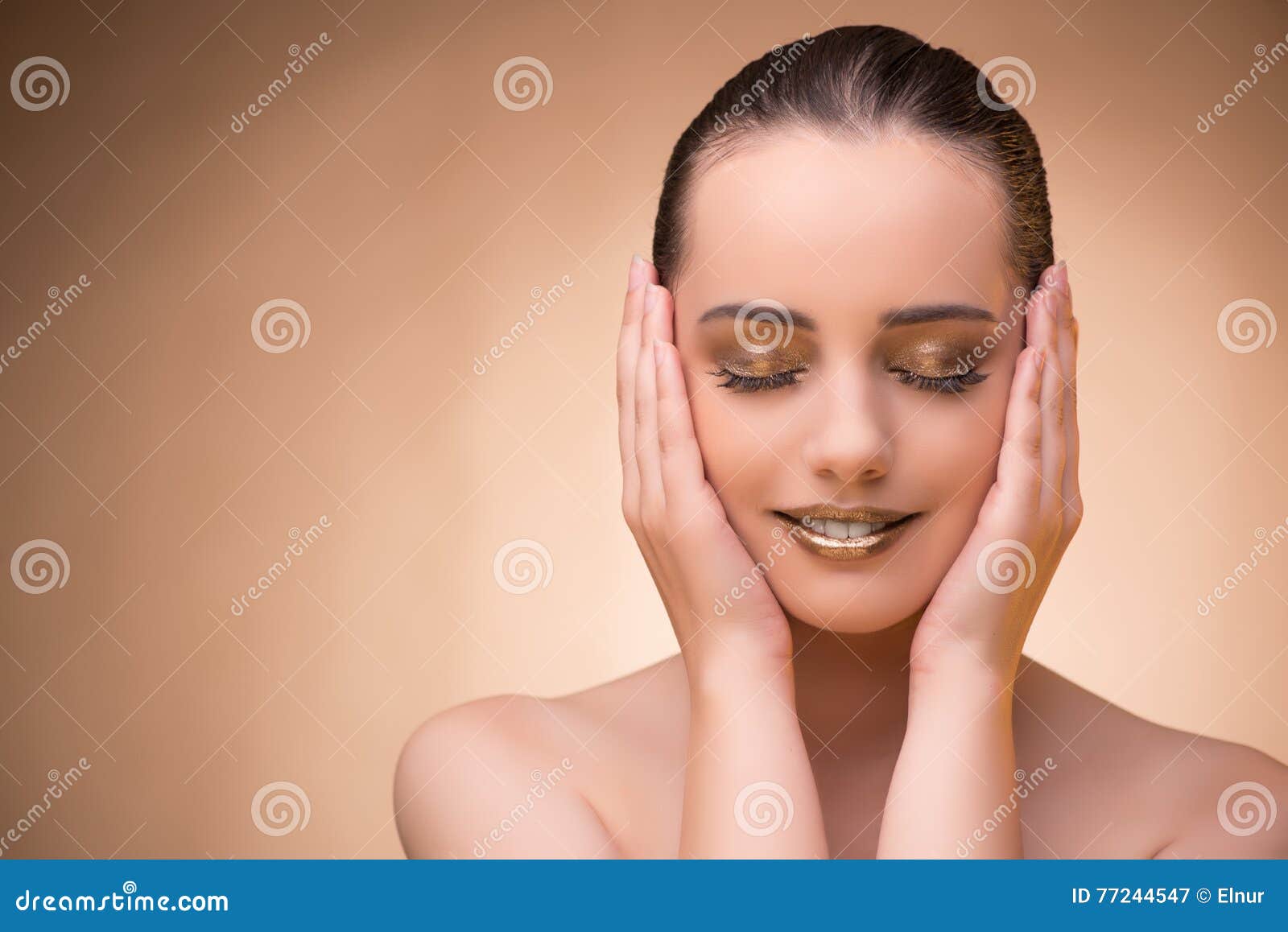 The Woman with Nice Make-up in Beauty Concept Stock Image - Image of ...