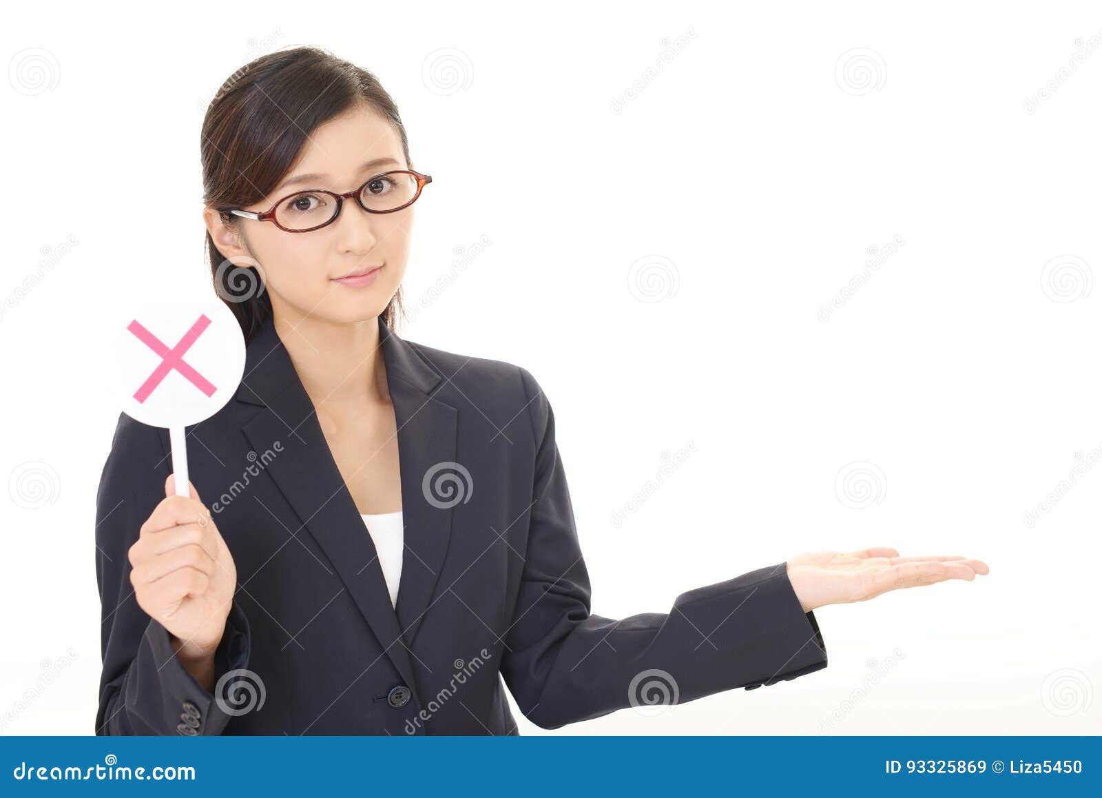 Woman with a No sign stock image. Image of businesswoman - 93325869