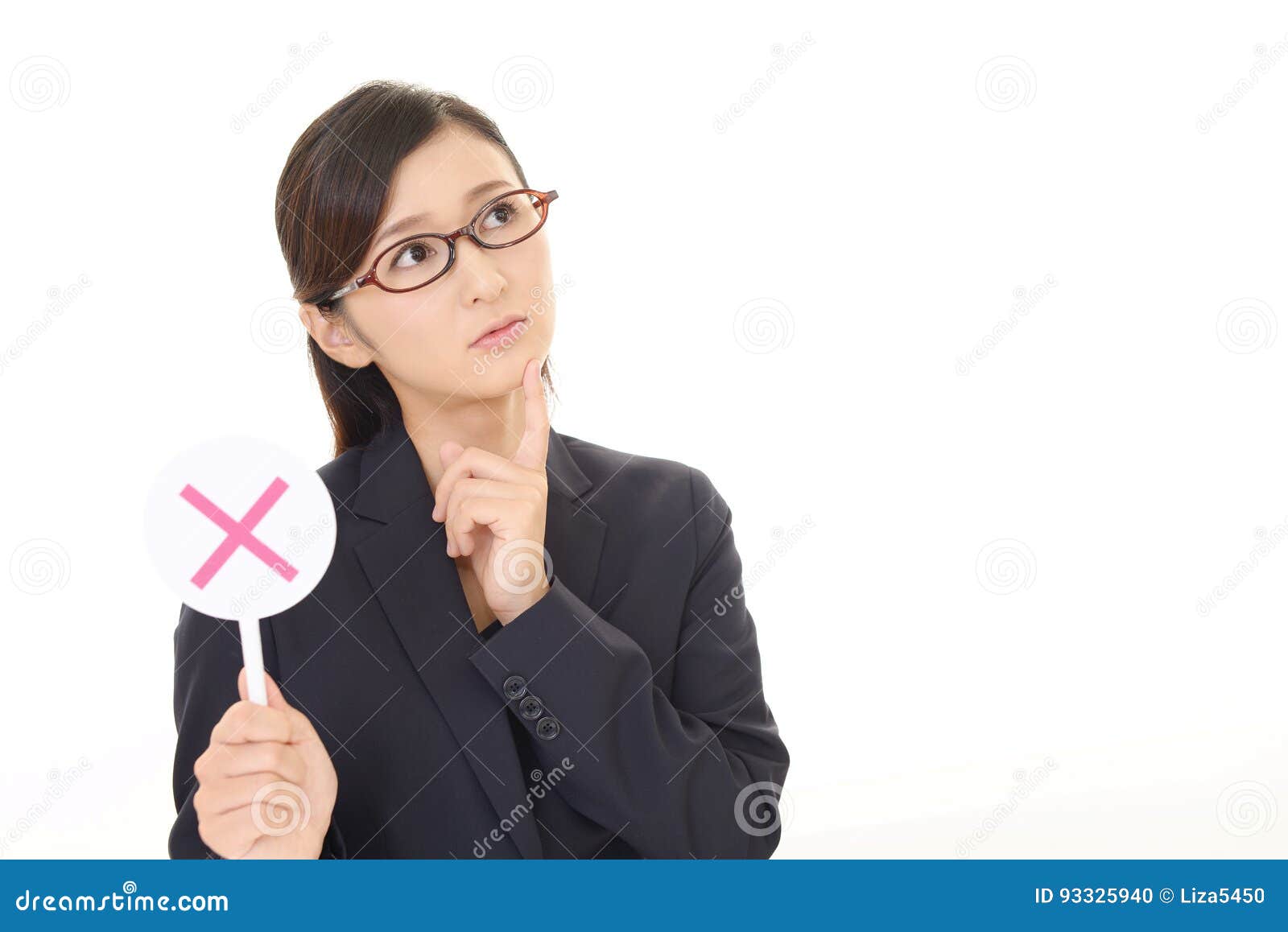 Woman with a No sign stock photo. Image of beautiful - 93325940