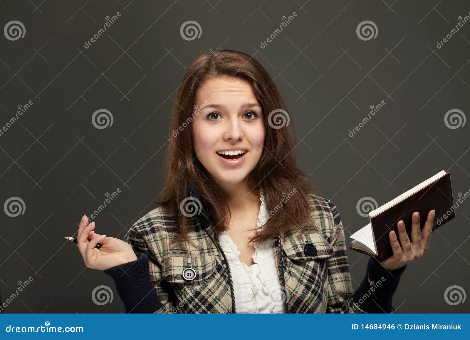 Woman with notebook stock photo. Image of beauty, female - 14684946