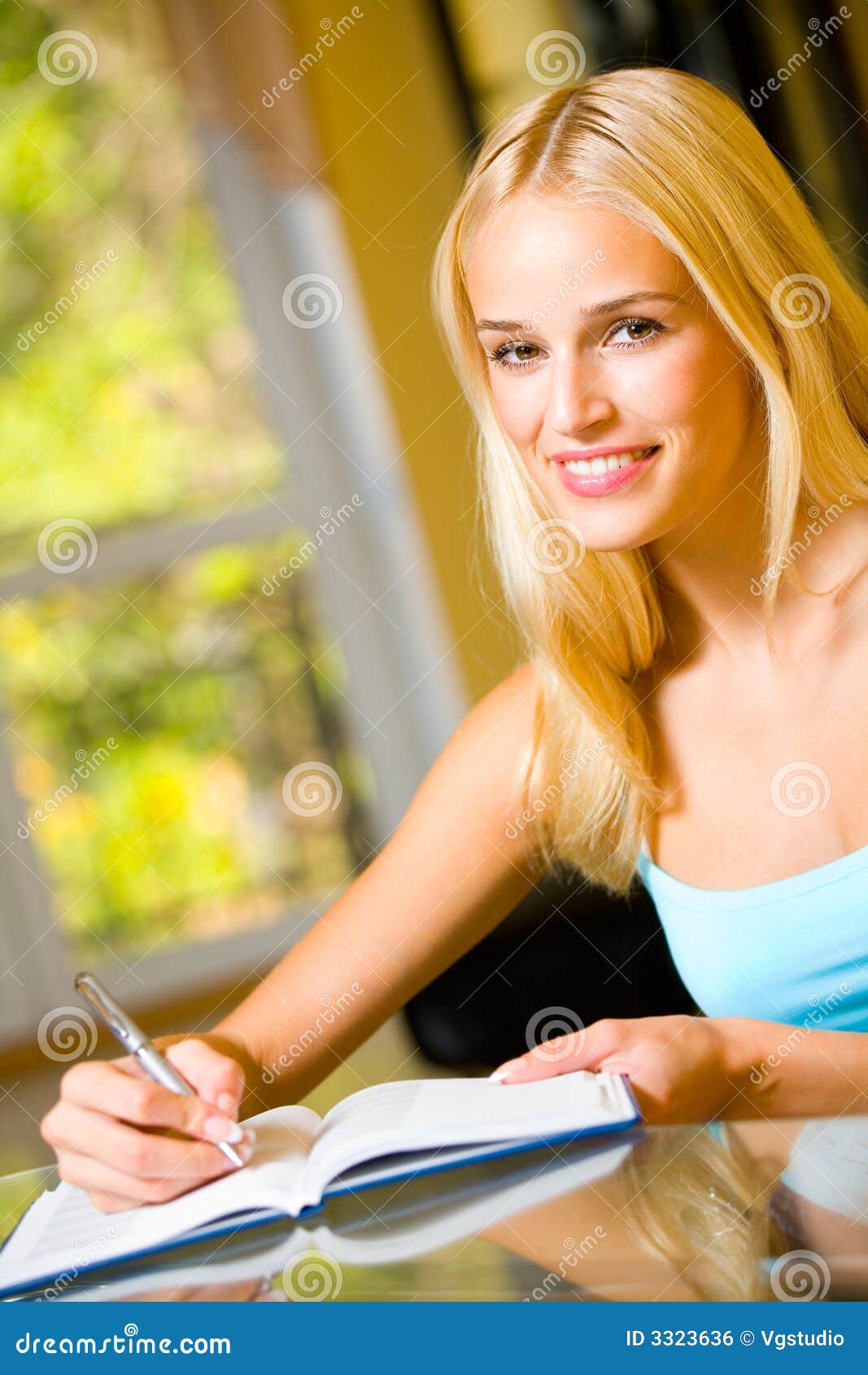 Woman with notebook stock photo. Image of lifestyle, girl - 3323636