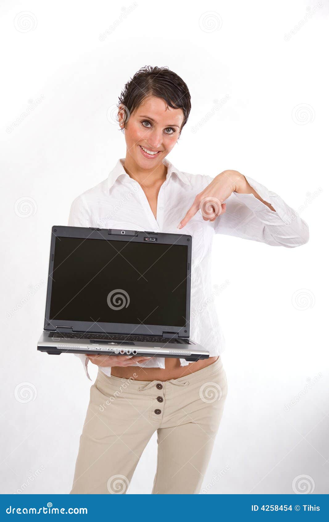 Woman with notebook stock photo. Image of business, technology - 4258454