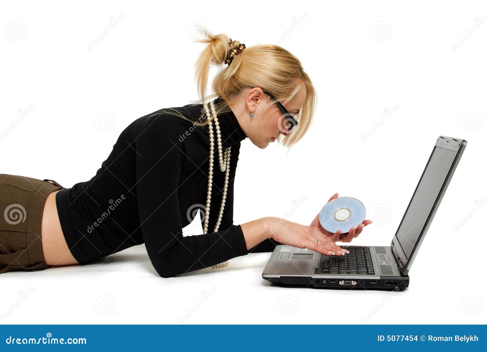 Woman with notebook. stock photo. Image of blonde, lifestyle - 5077454