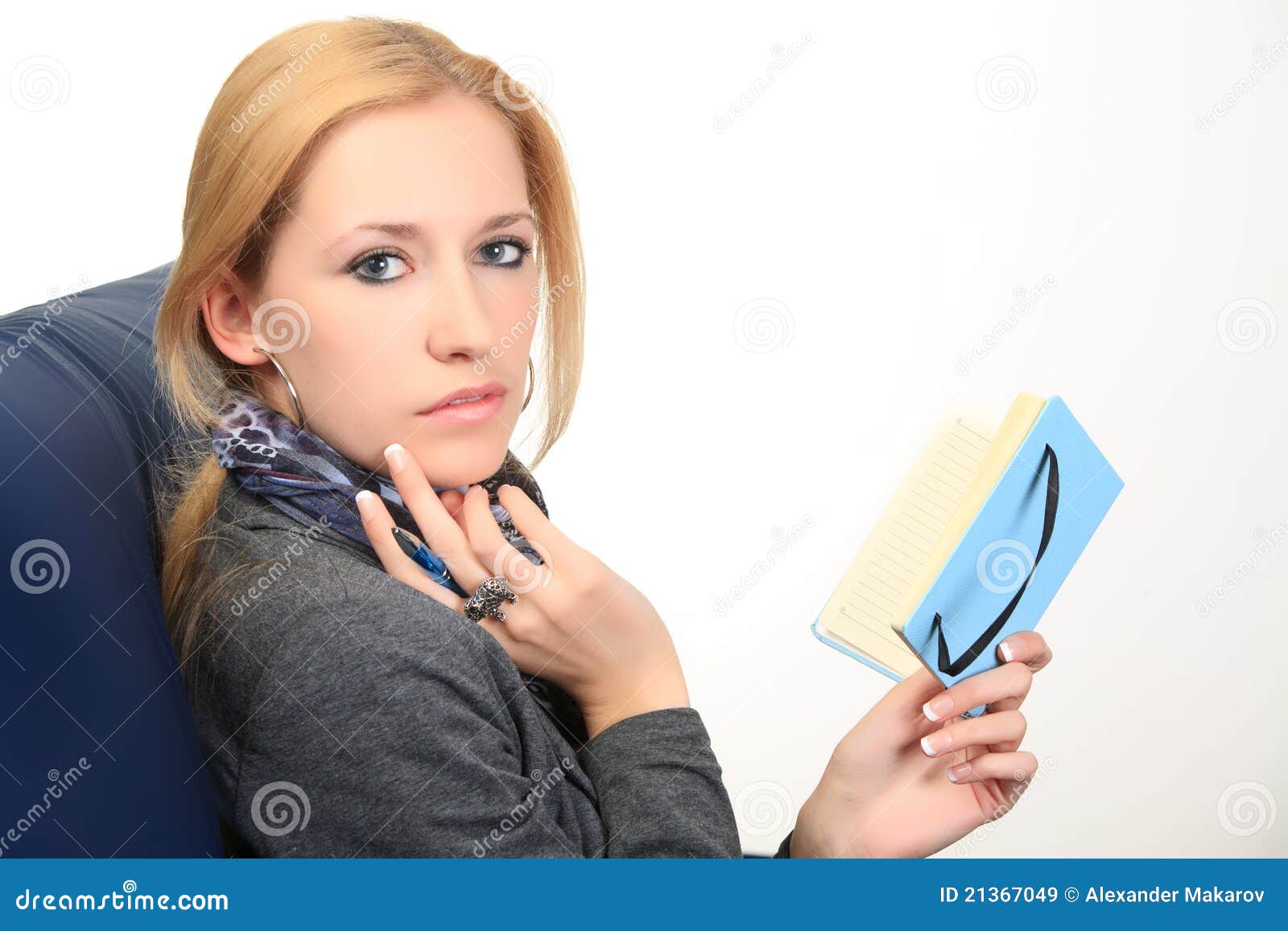 Woman with Notebook. Close Up Stock Image - Image of girl, education ...