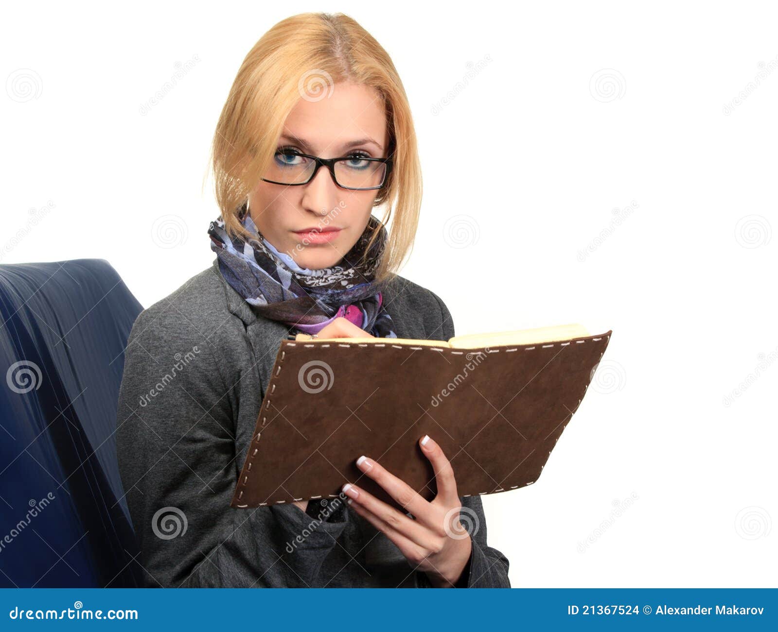 Woman with Notebook. Close Up Stock Photo - Image of smile, sofa: 21367524