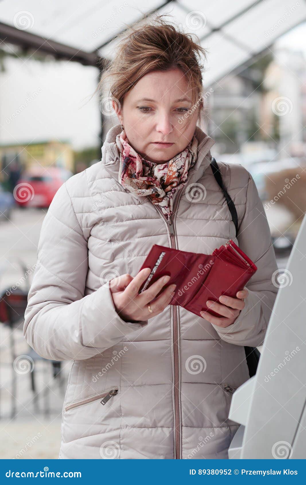 Woman Noticed that she Lost Her Debit Card Stock Photo - Image of ...