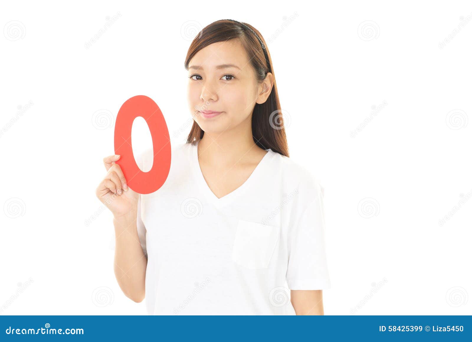 Woman with a number stock image. Image of model, motivated - 58425399