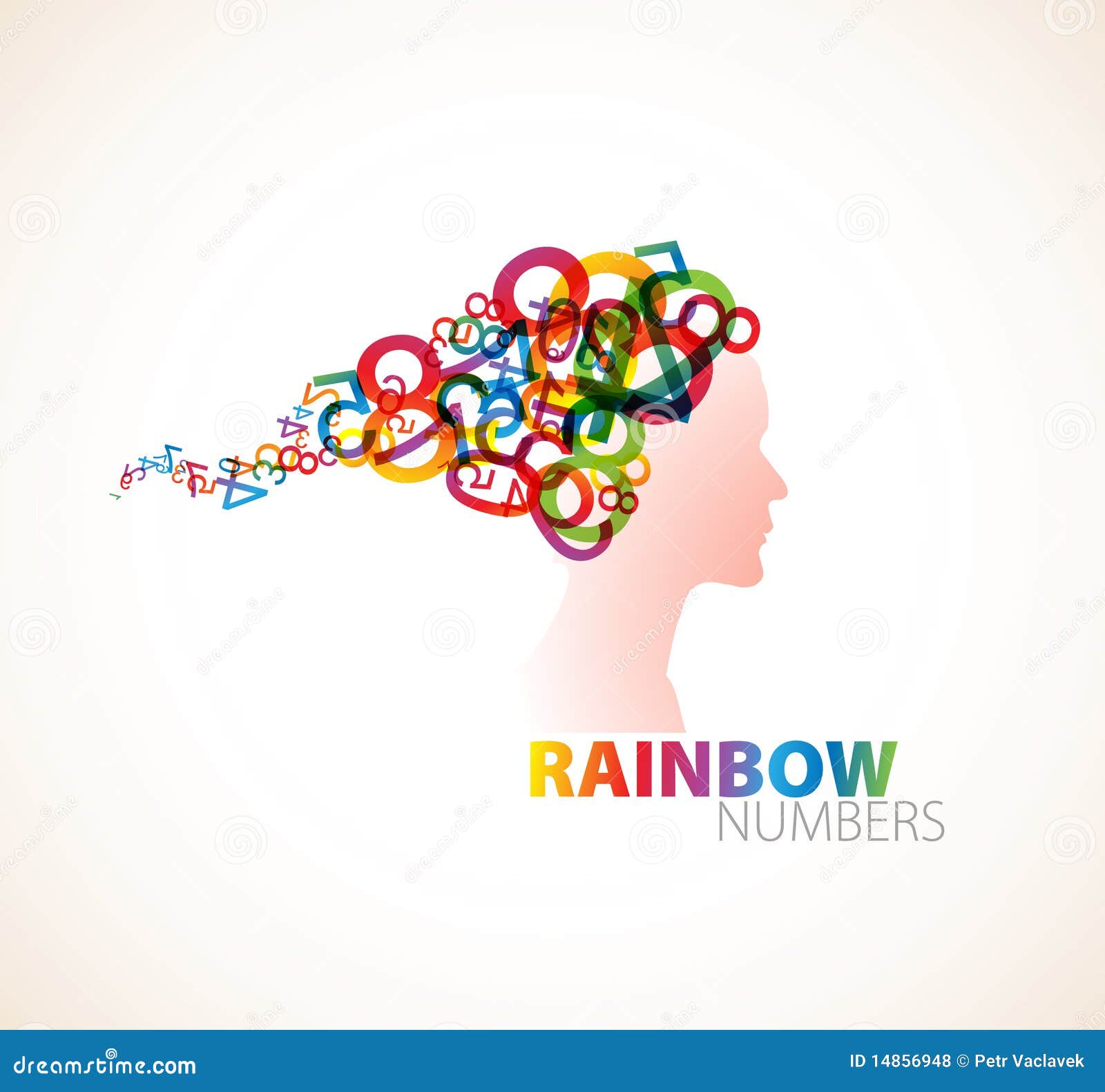 Woman with numbers stock illustration. Illustration of knowledge - 14856948