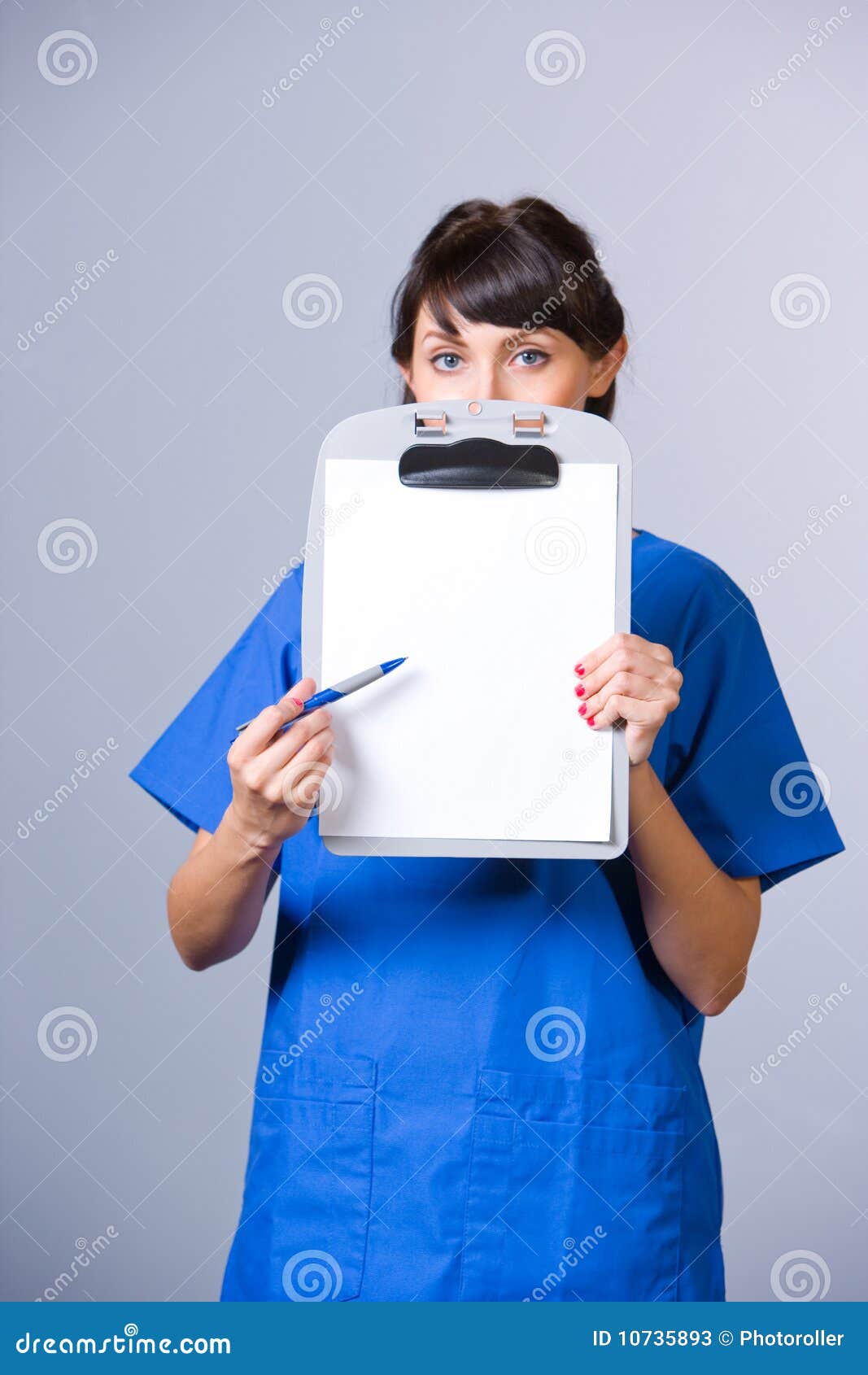 Woman Nurse chart stock image. Image of doctor, help - 10735893