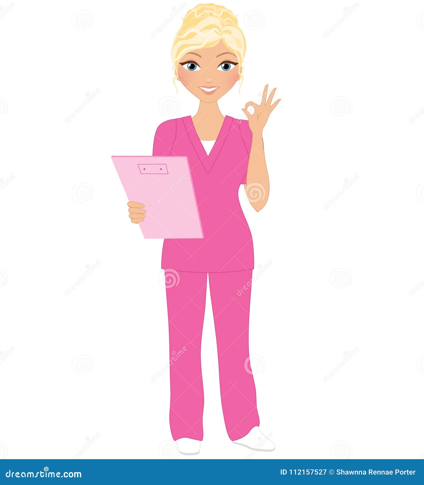Woman nurse pose stock illustration. Illustration of nursing - 112157527