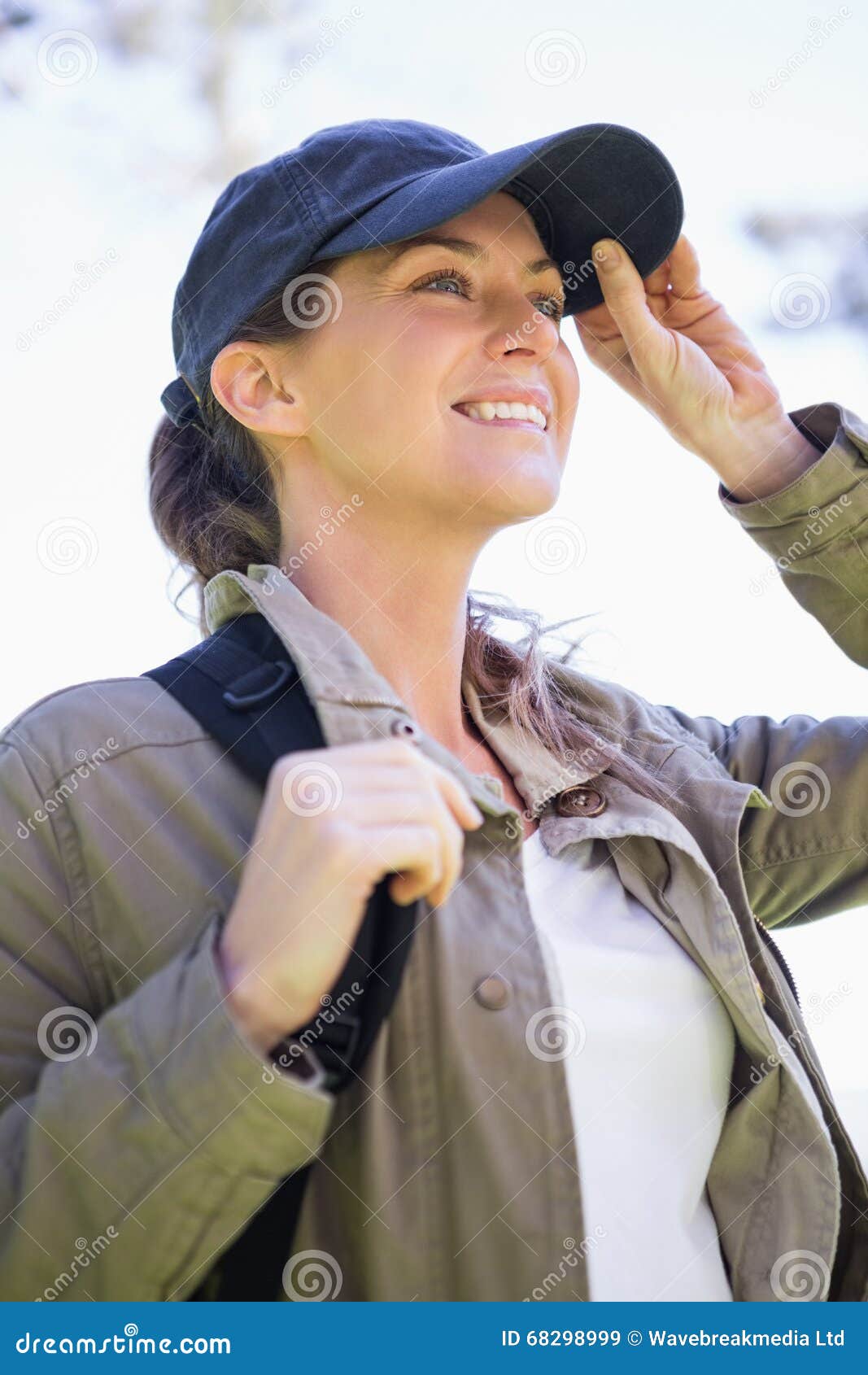 Woman observing something stock image. Image of female - 68298999