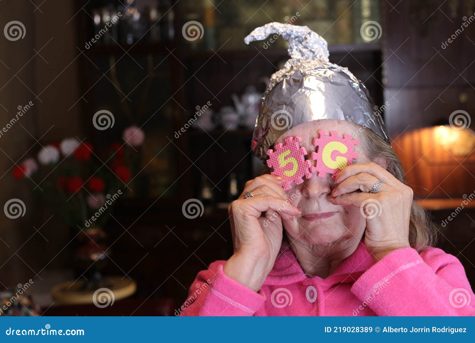 Woman Obsessed with 5G Technology Stock Image - Image of afraid ...